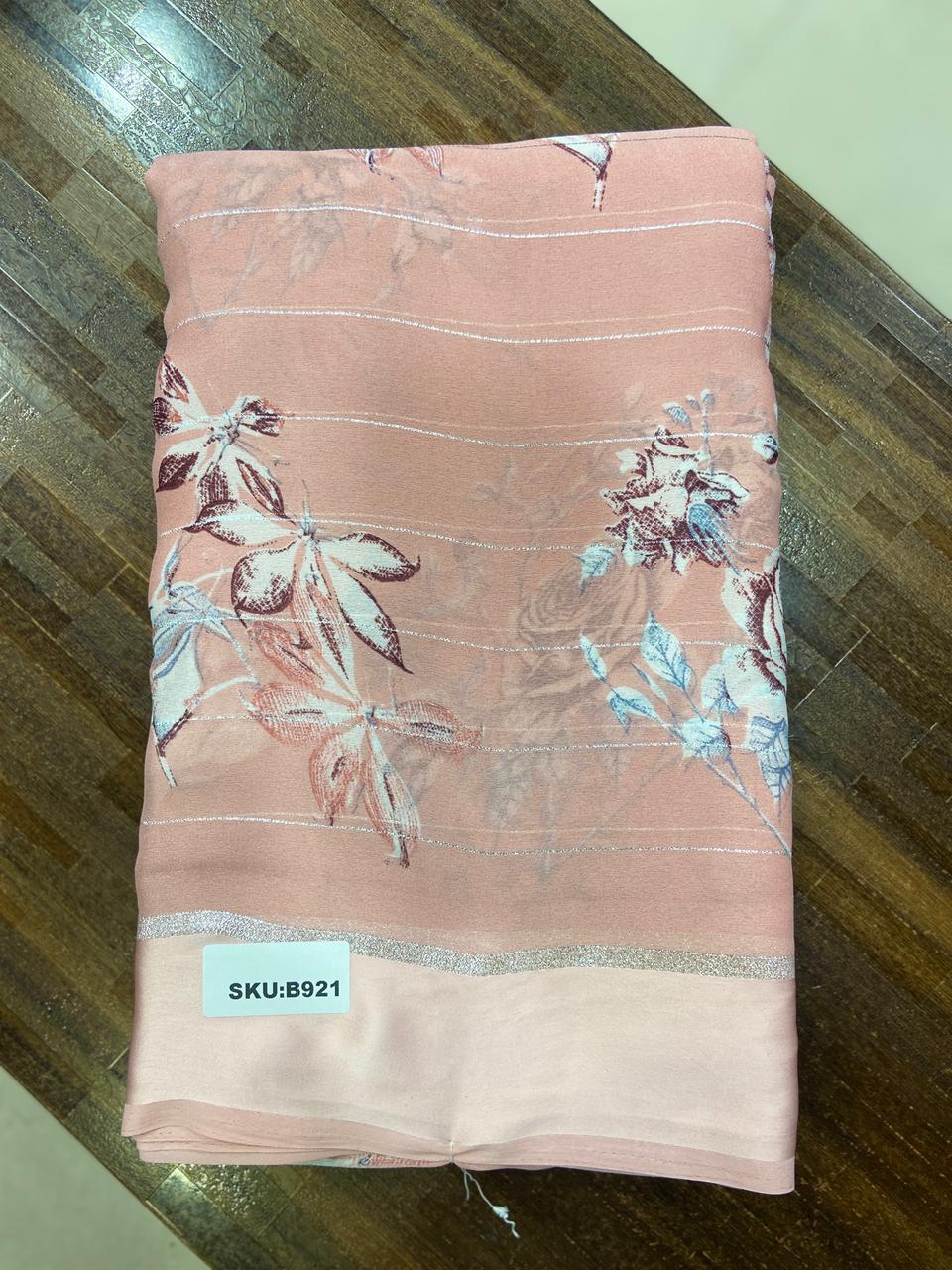 Digital European Leaf Saree - Traditional & Elegant