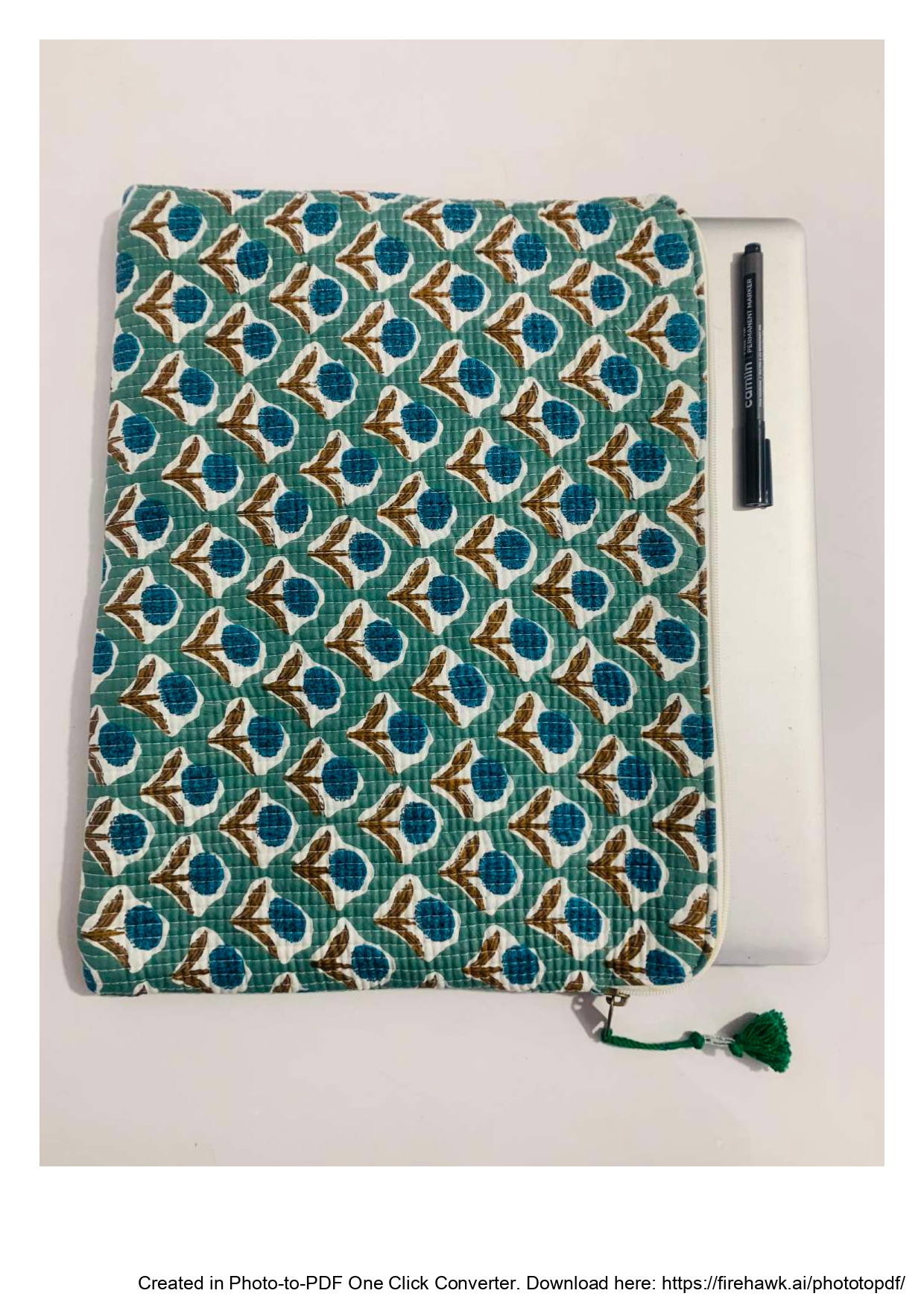 Quilted Laptop Bag 12*16 - HeartFul Craft