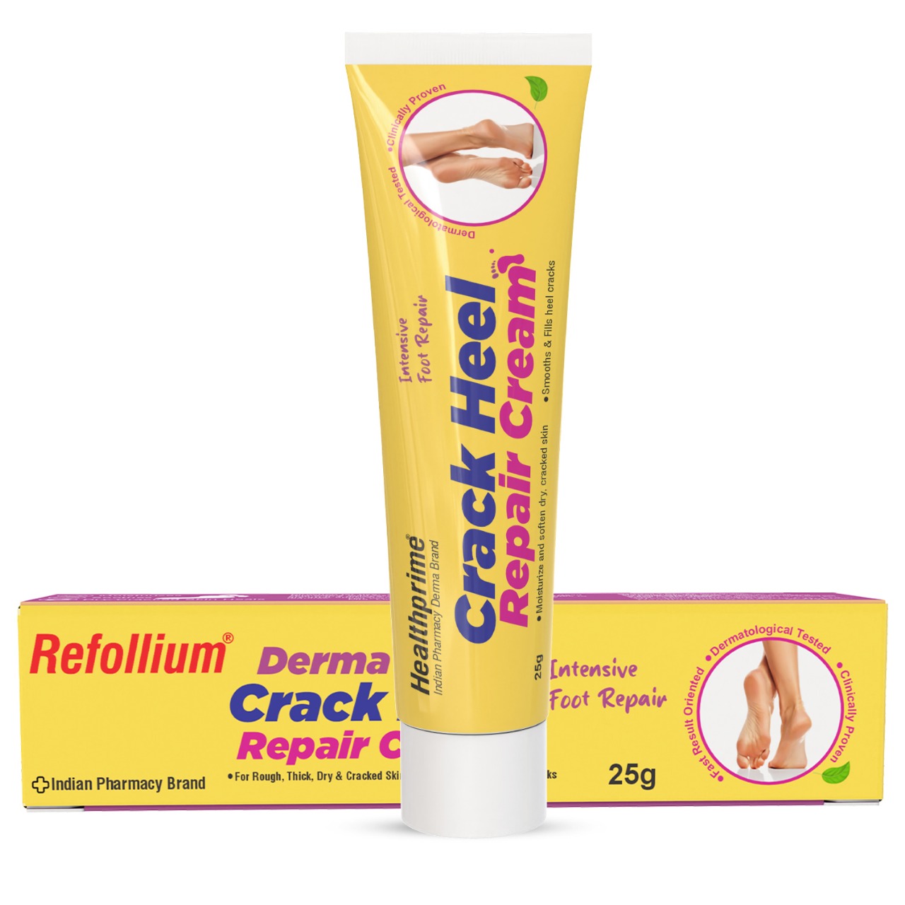 Refollium® Derma Heel Crack Heel Repair Cream – 25g | Foot Cream for ...