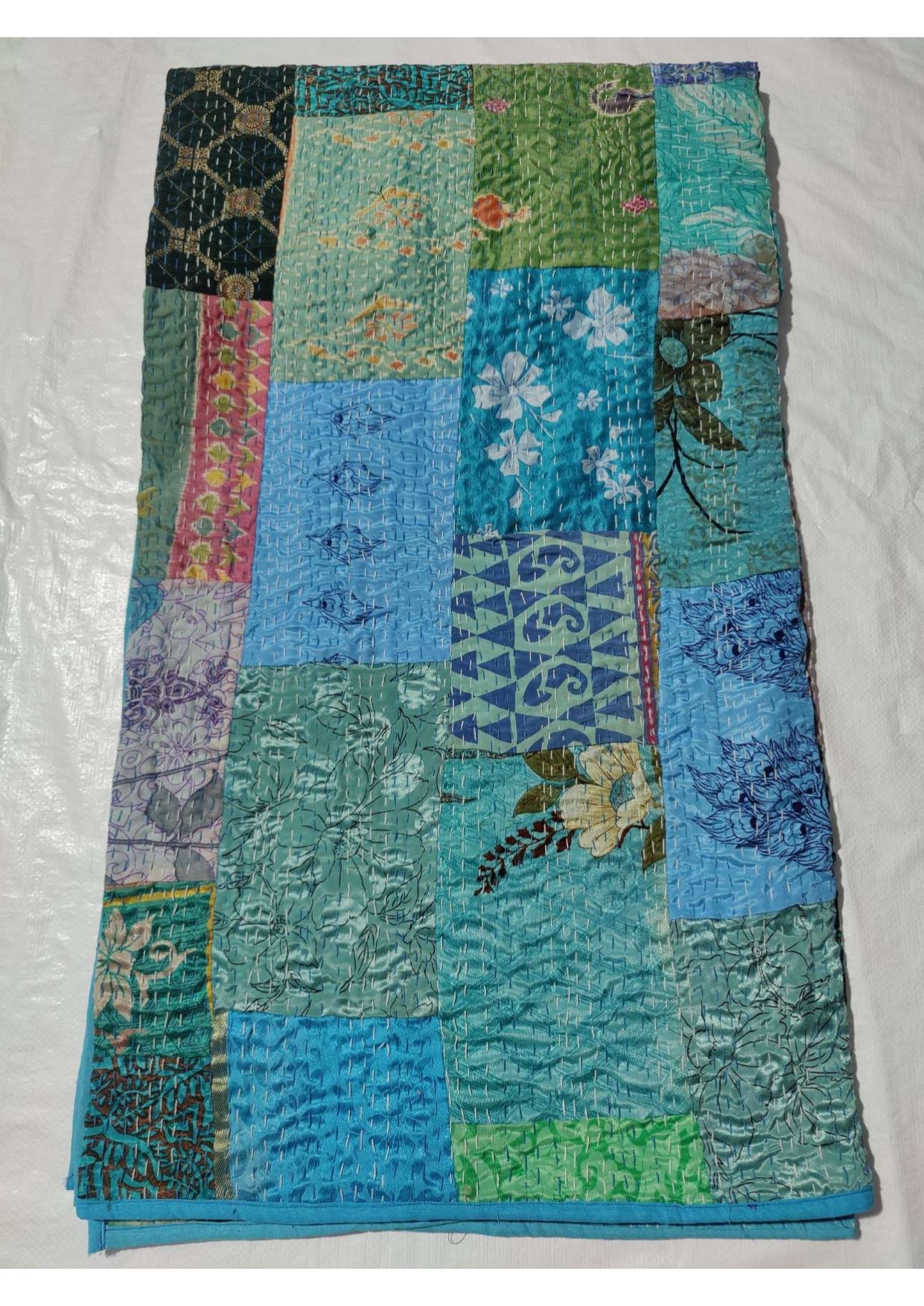Silk Patola Kantha Patchwork - HeartFul Craft
