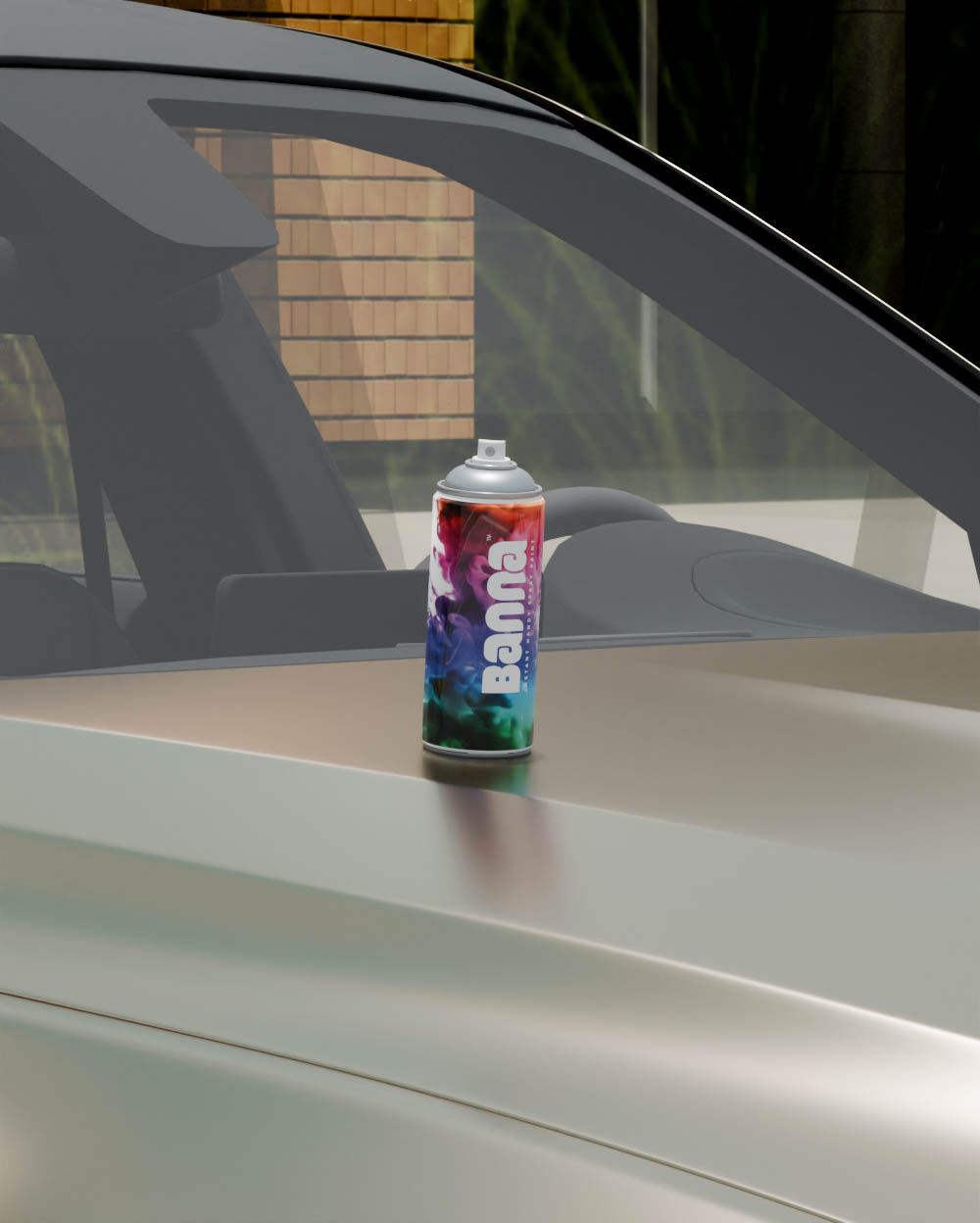 Champagne Silver Hyundai Automotive Spray Paint - Banna Aerosol
