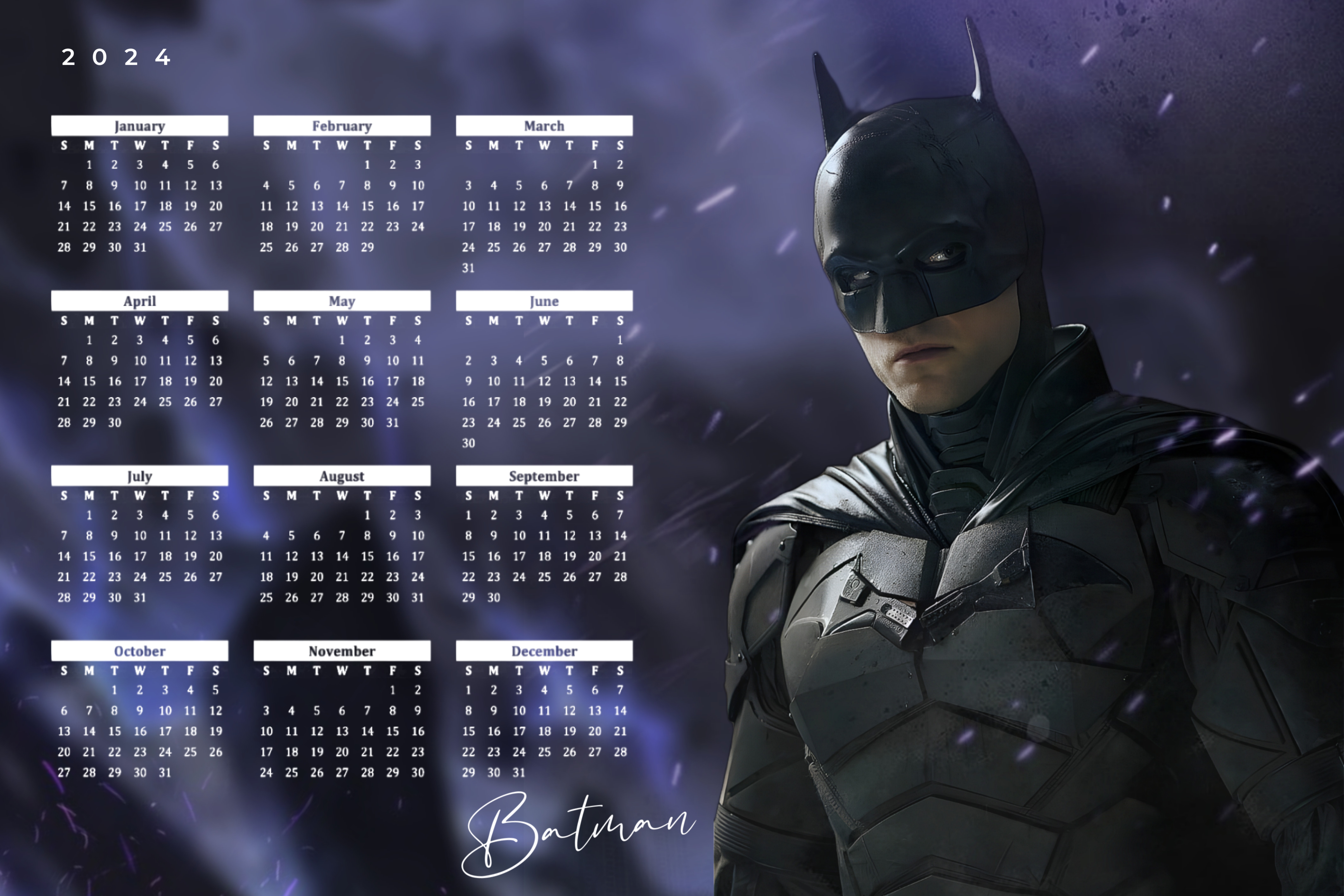 Batman Wall Decor Calenders #N03 | Batman (# DC Universe Calenders ...