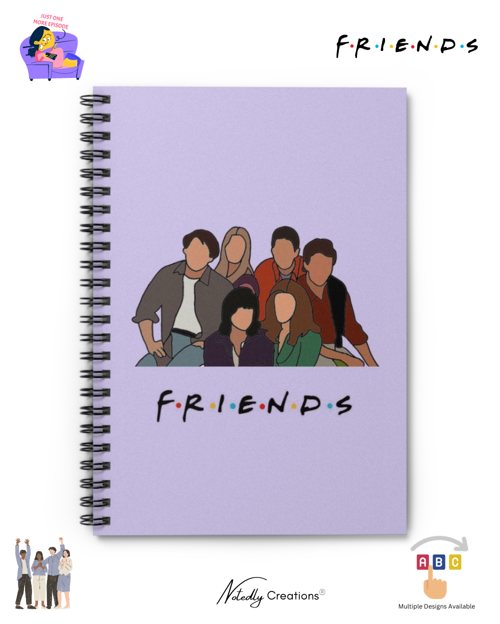 FRIENDS TV Show Notebook - Laughter & Coffee Never End