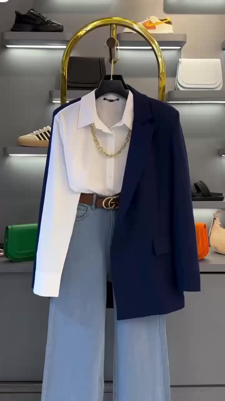 Urban Edge Blazer & Denim Set - The Fashion world Co.