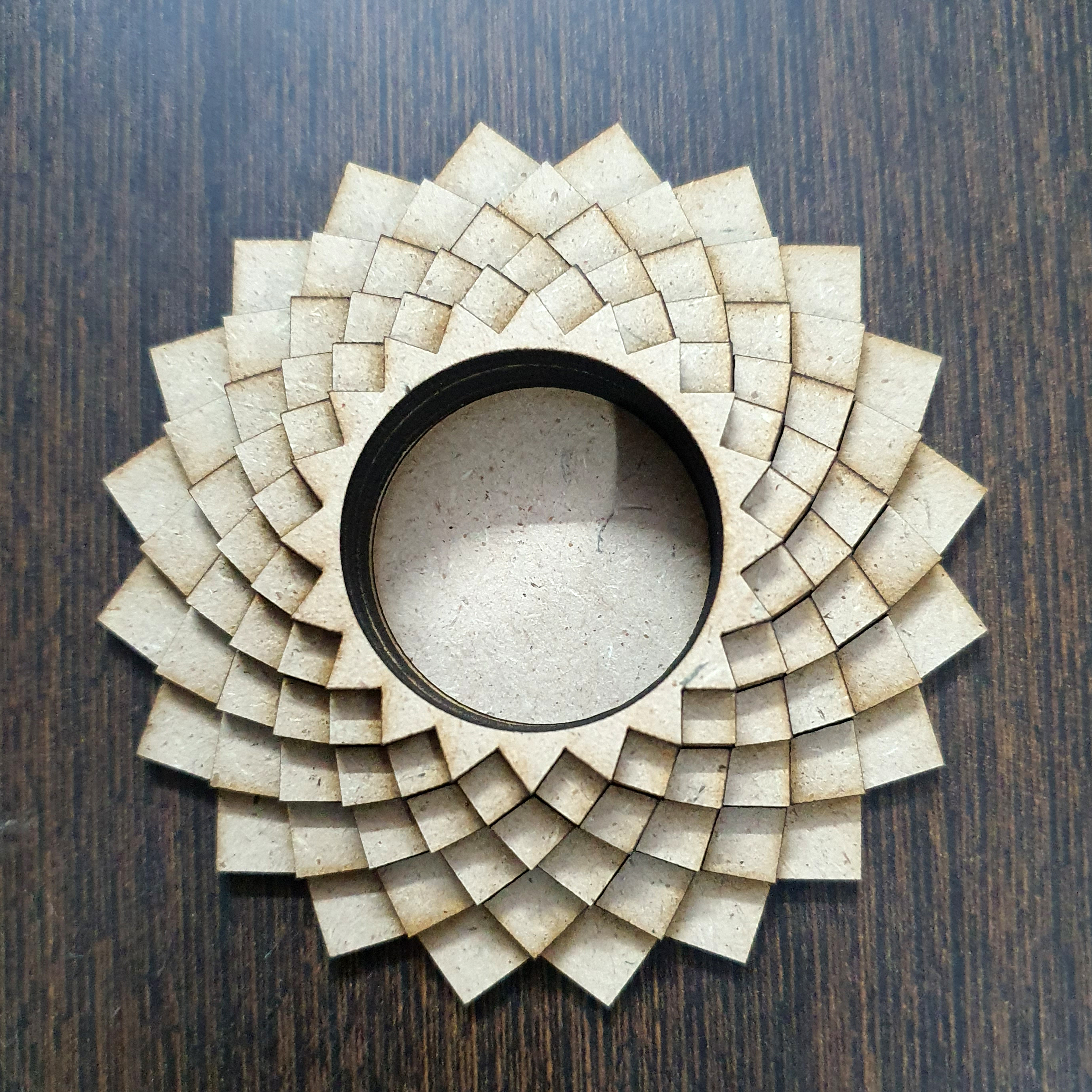 Plain DIY MDF Diya - Tealight Holder for Artistic Creations