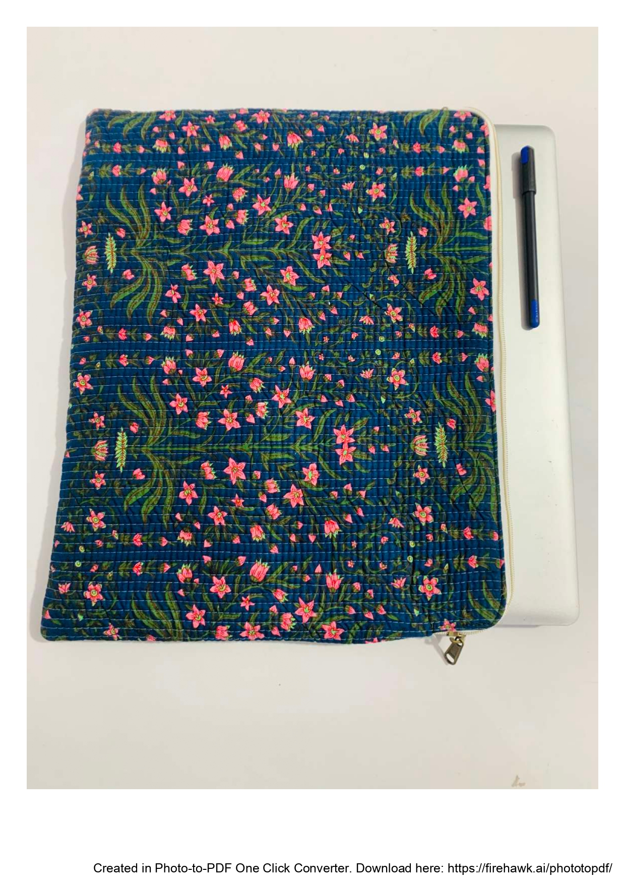 Quilted Laptop Bag 12*16 - HeartFul Craft