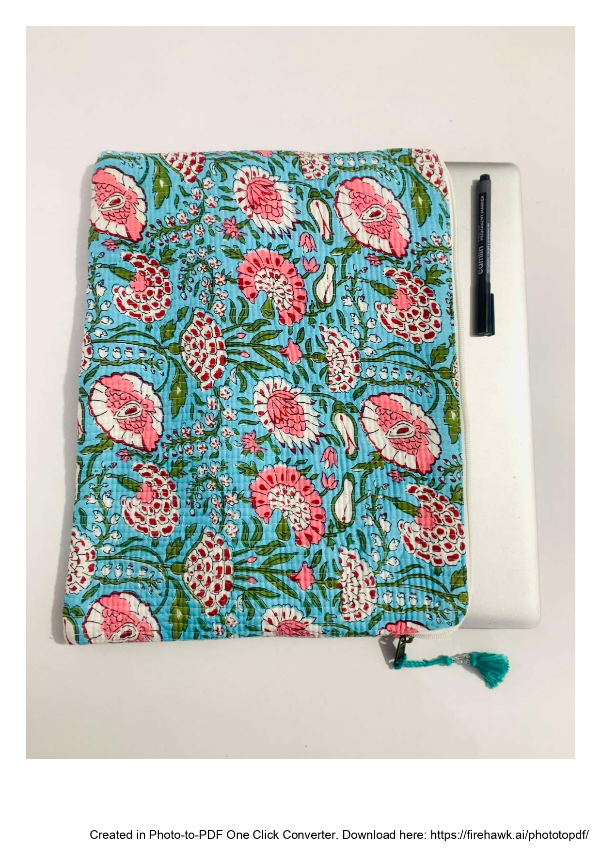 Quilted Laptop Bag 12*16 - HeartFul Craft