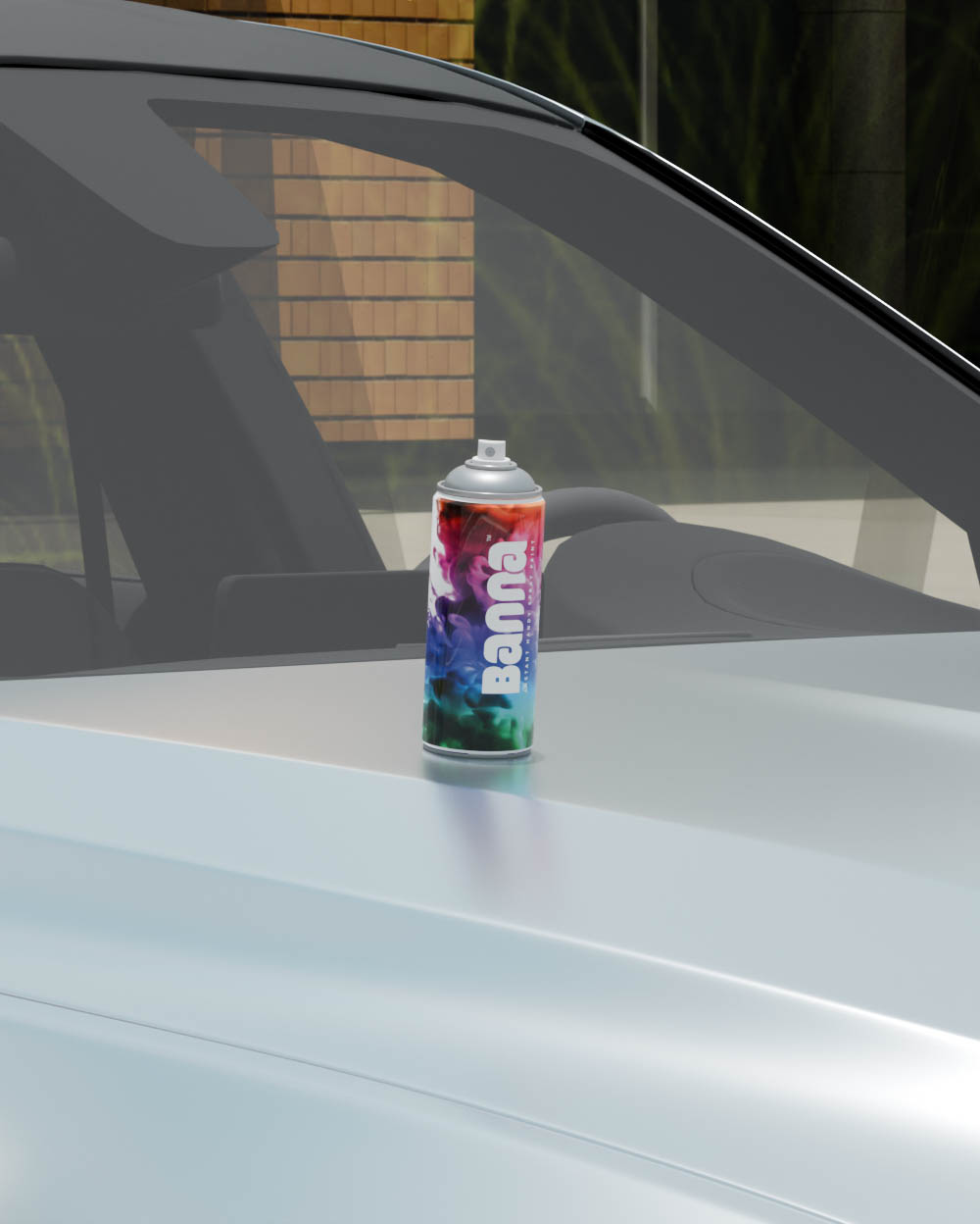 Continental Silver Hyundai Automotive Spray Paint - Banna Aerosol