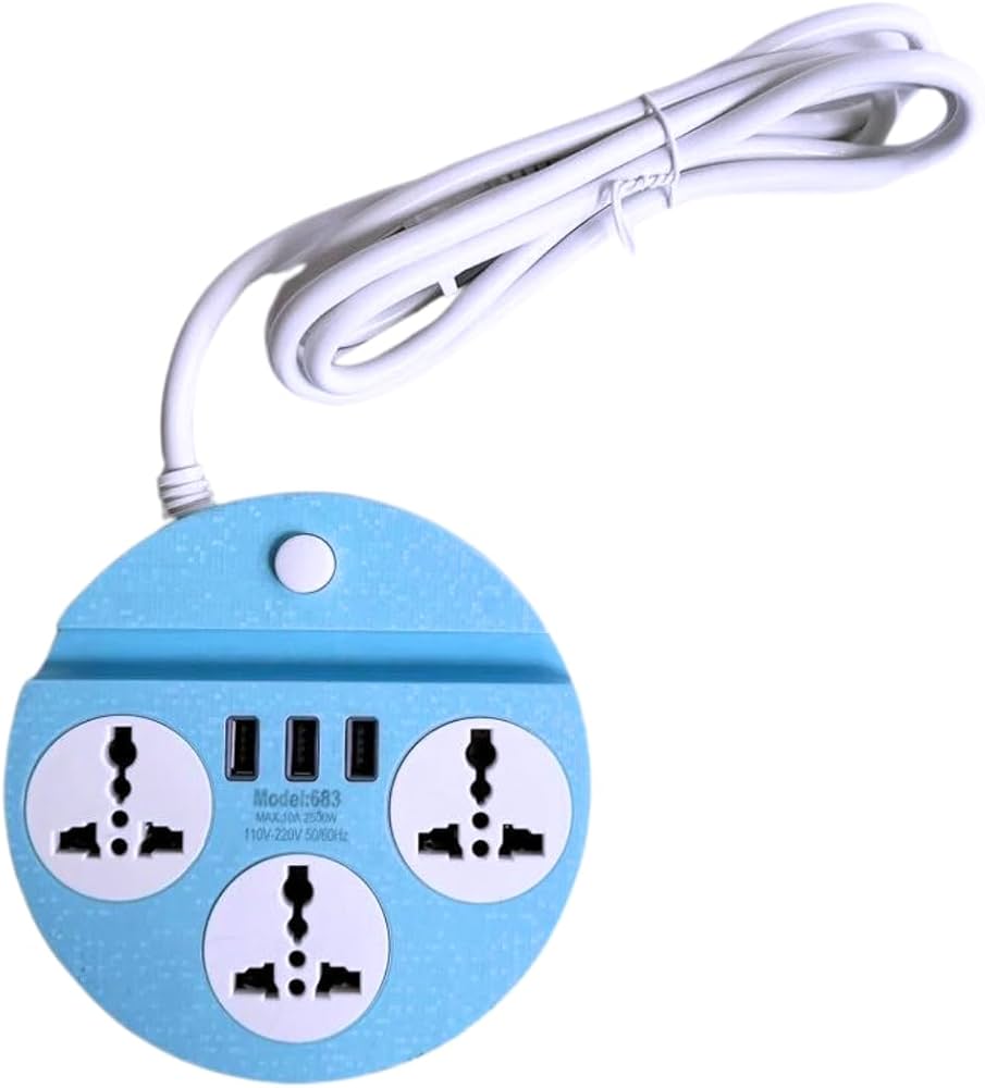 EXTENSION BOARD (3 PIN SOCKETS 3, USB 3) - SL SHOPPING