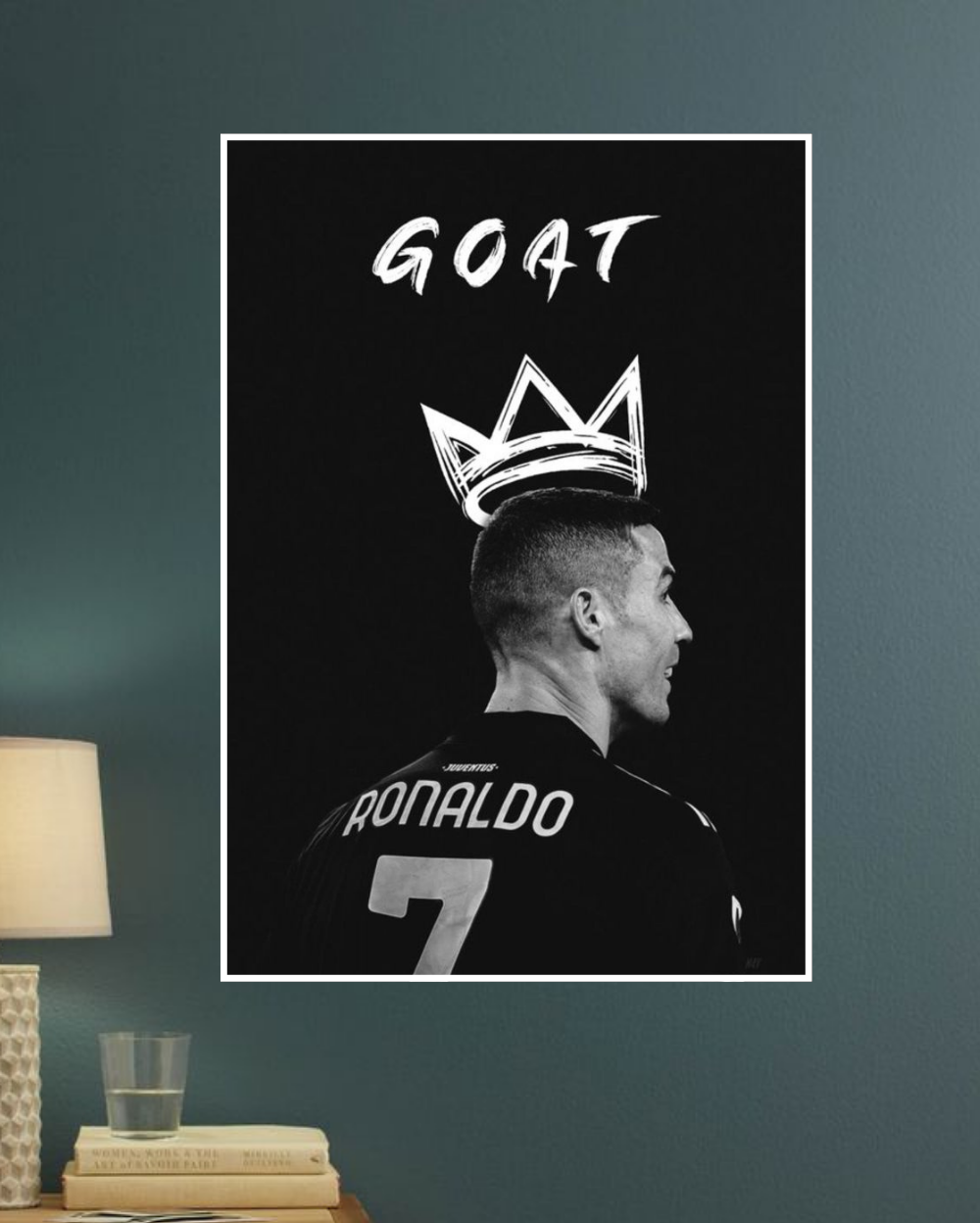 Cristiano Ronaldo GOAT Crown Poster - Postervibe
