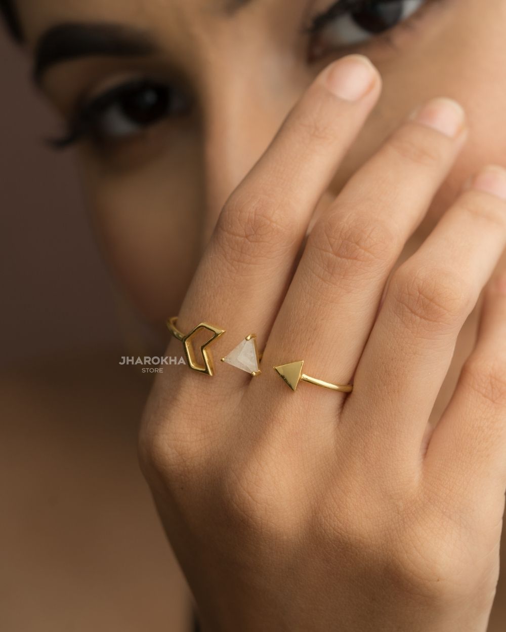 Shop Stunning Moonstone Two Finger Ring Online