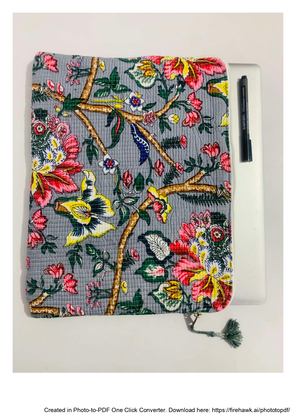 Quilted Laptop Bag 12*16 - HeartFul Craft