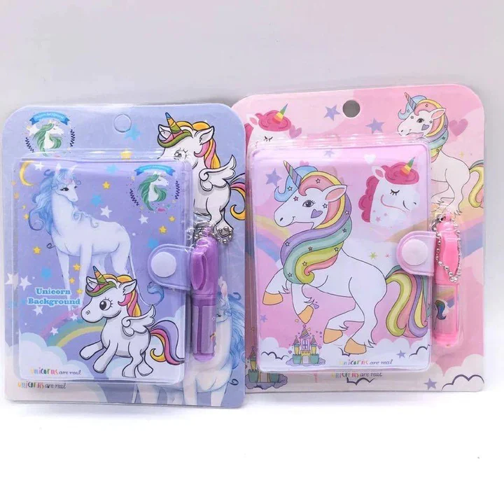 Mini Diary with Pen - Unicorn (Multi Colour) - BRAND CENTRE