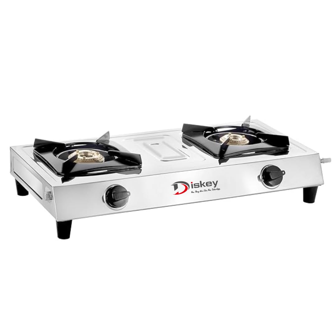 DISKEY DREAM SS 7200 STAINLESS STEEL 2 BURNER GAS STOVE - BRAND CENTRE