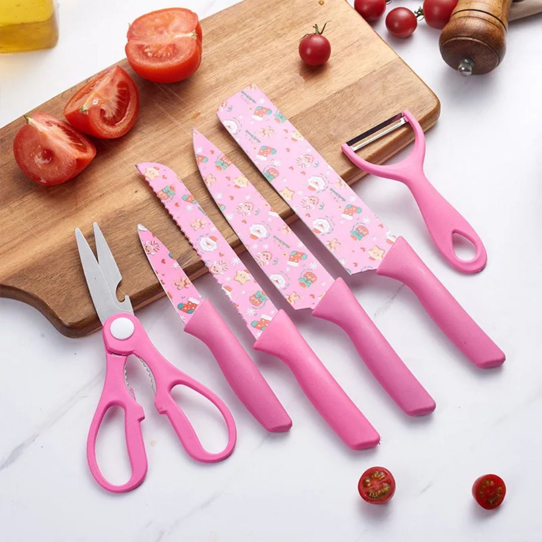 6PC PRINTED KNIFE SET - SL SHOPPING