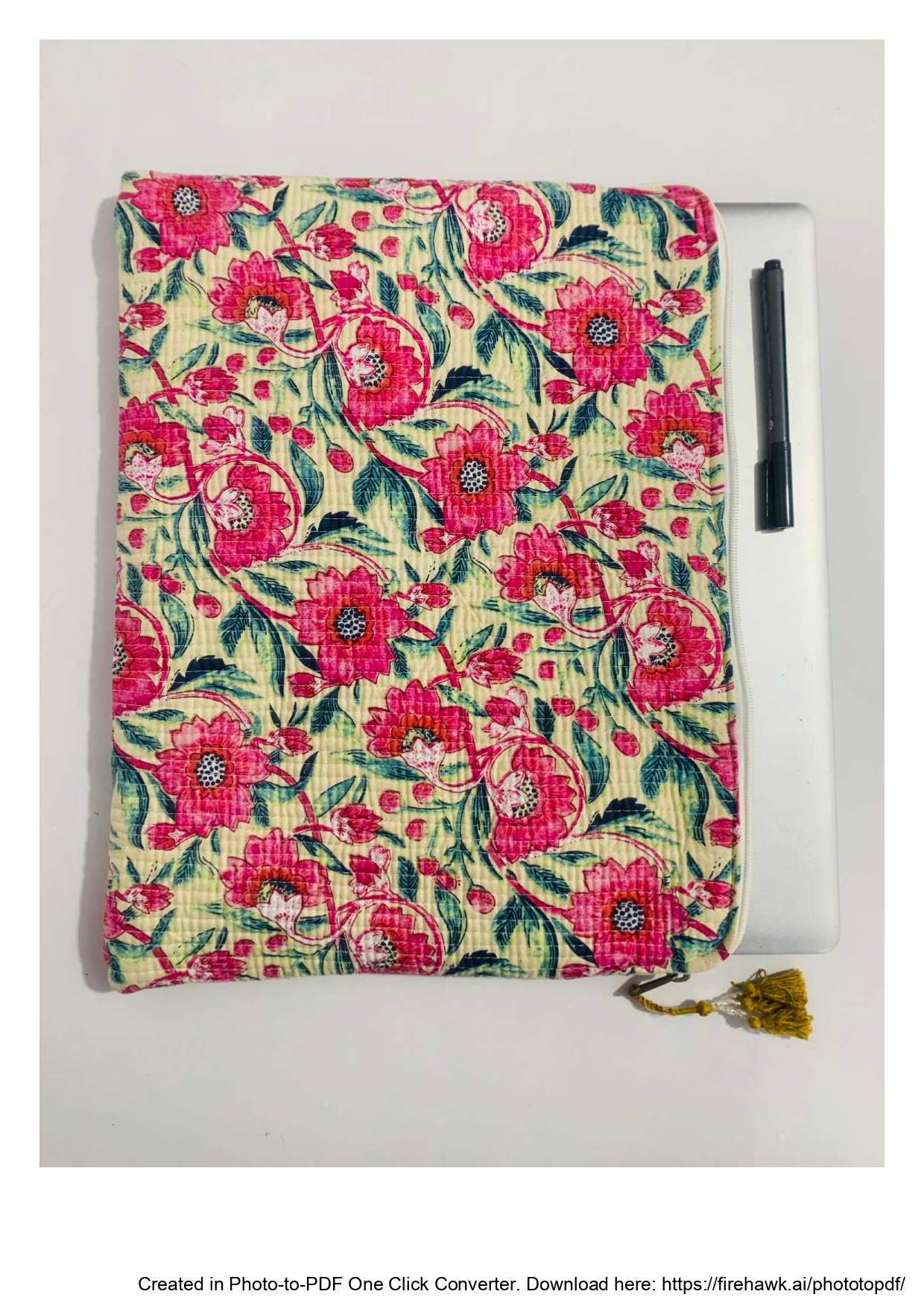 Quilted Laptop Bag 12*16 - HeartFul Craft