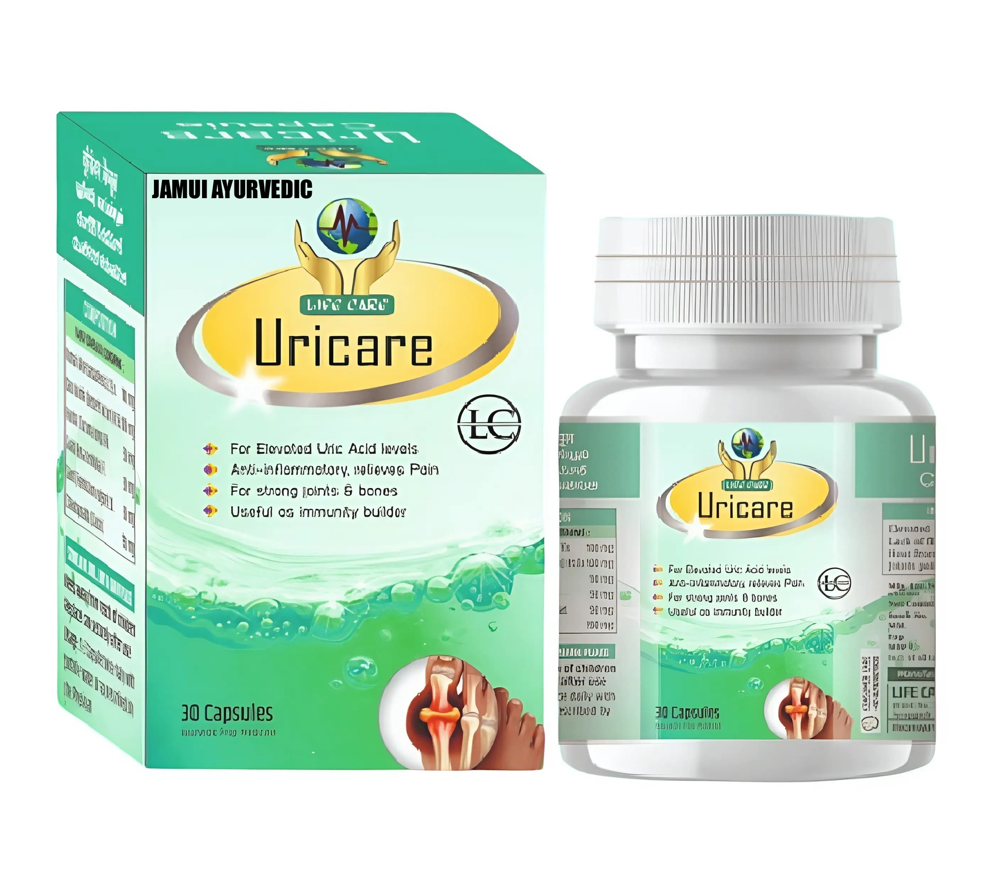 Life Care Uricare Capsule- 30N - GOPAL HERBALS