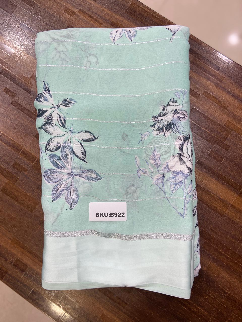 Digital European Leaf Saree - Traditional & Elegant