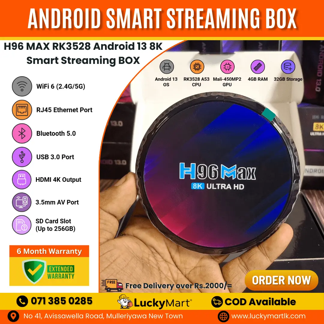 H96 Max RK3528 8K Ultra HD Smart TV Box with Android 13 (4GB+32GB ...