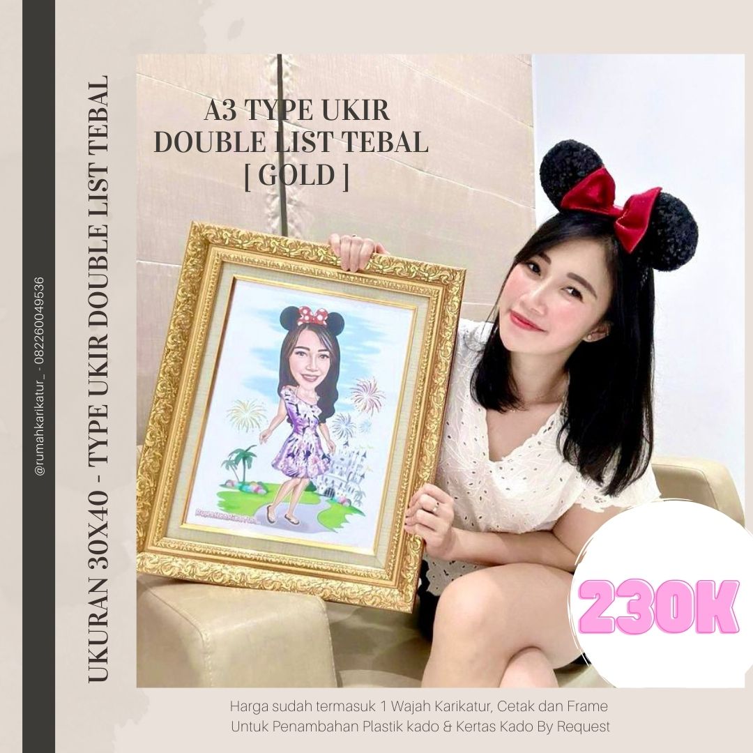 Paket 1 Wajah & Bingkai 17R Type Ukir [ Double List Tebal ...