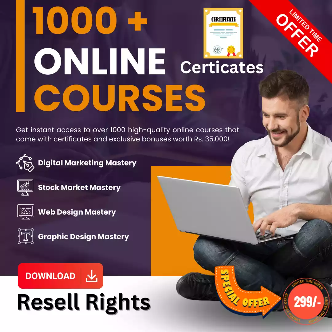 1000+ Online Courses with Certificates & Bonuses