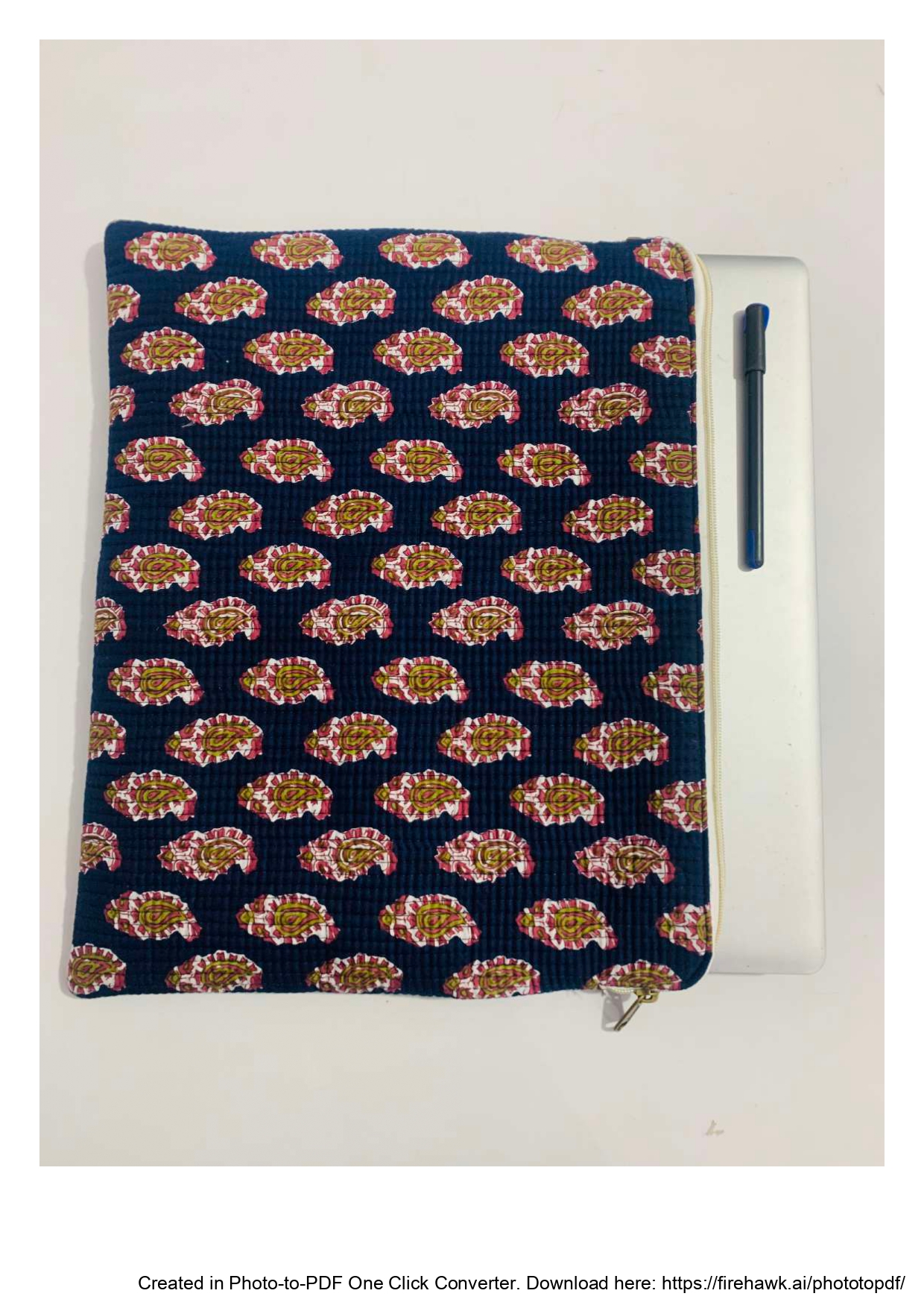 Quilted Laptop Bag 12*16 - HeartFul Craft