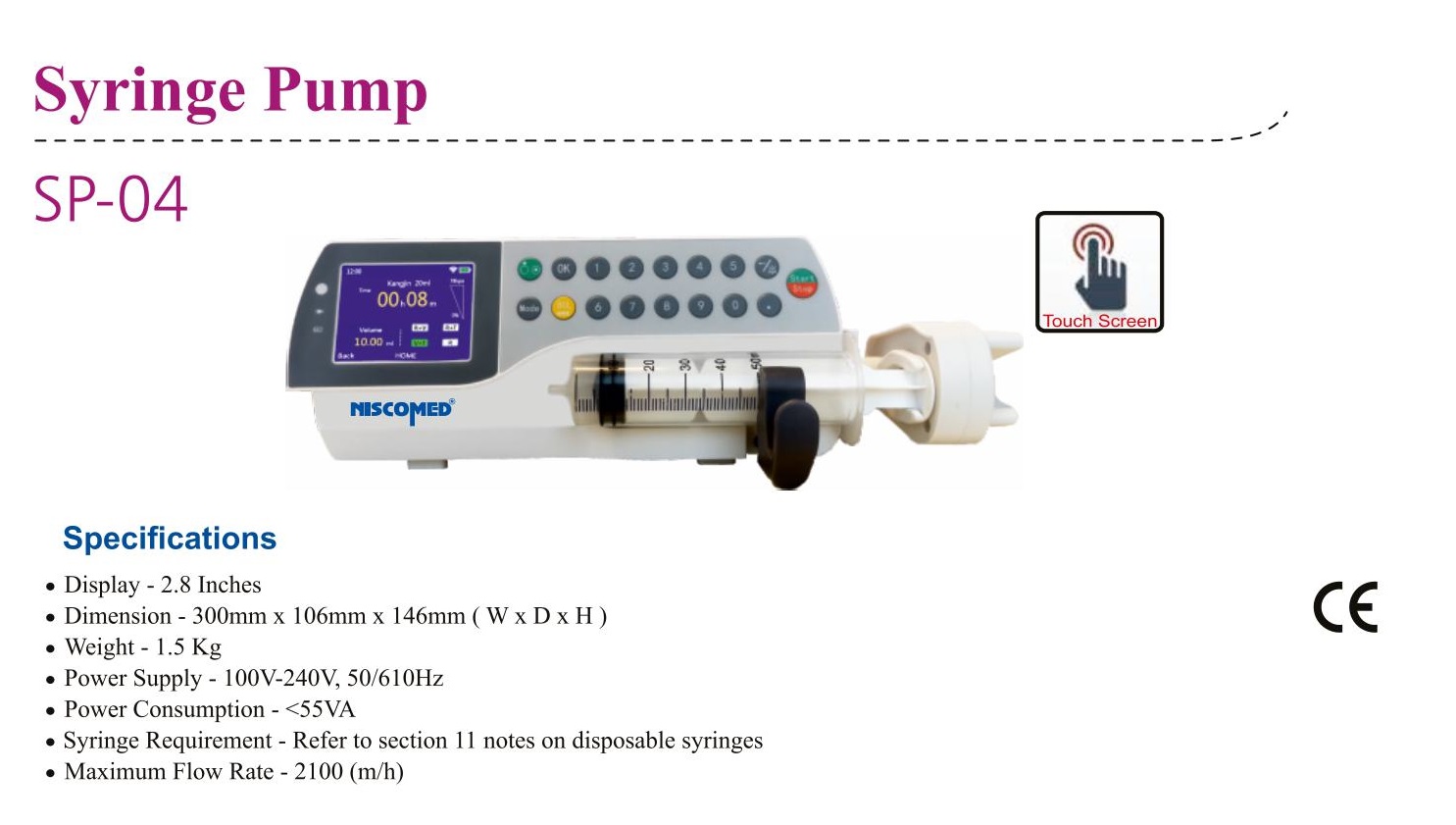 SYRING PUMP SP 04 - WARMED MEDICAL DEVICES