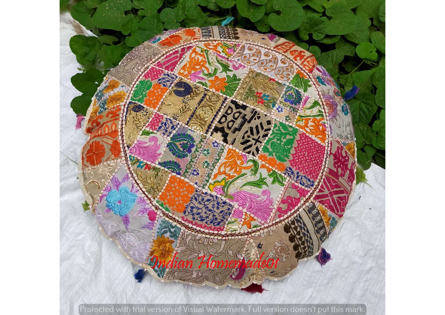 Round Floor Cushion Pouffe 32*32 - HeartFul Craft