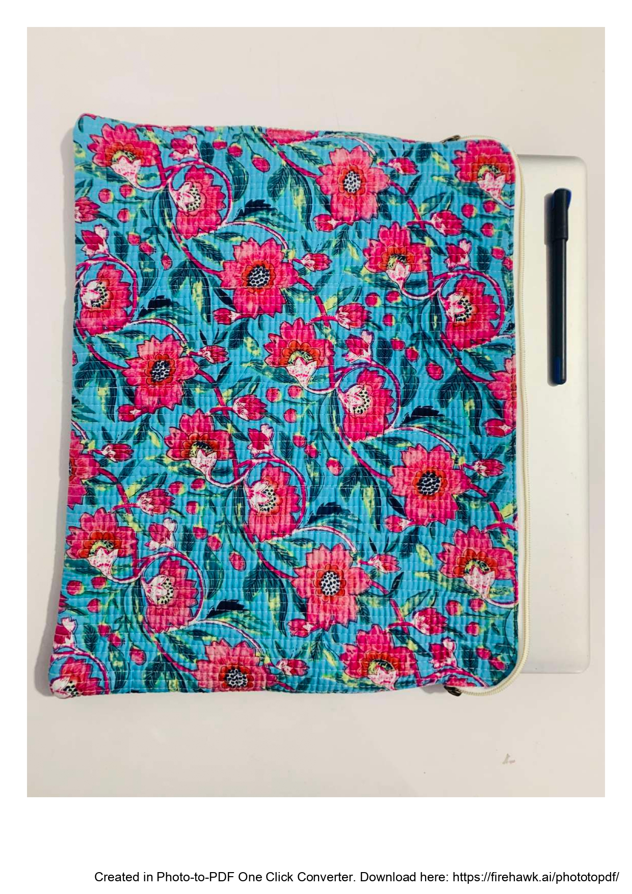 Quilted Laptop Bag 12*16 - HeartFul Craft