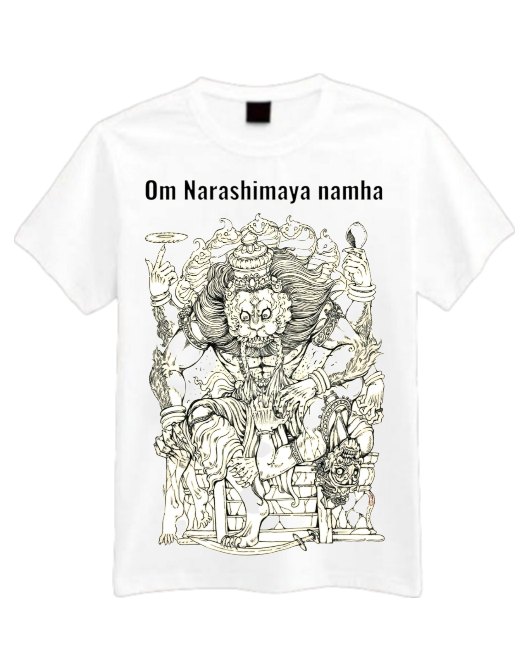Narasimha Avatar T-Shirt | Mythological Ink Art | Divine Warrior Design ...