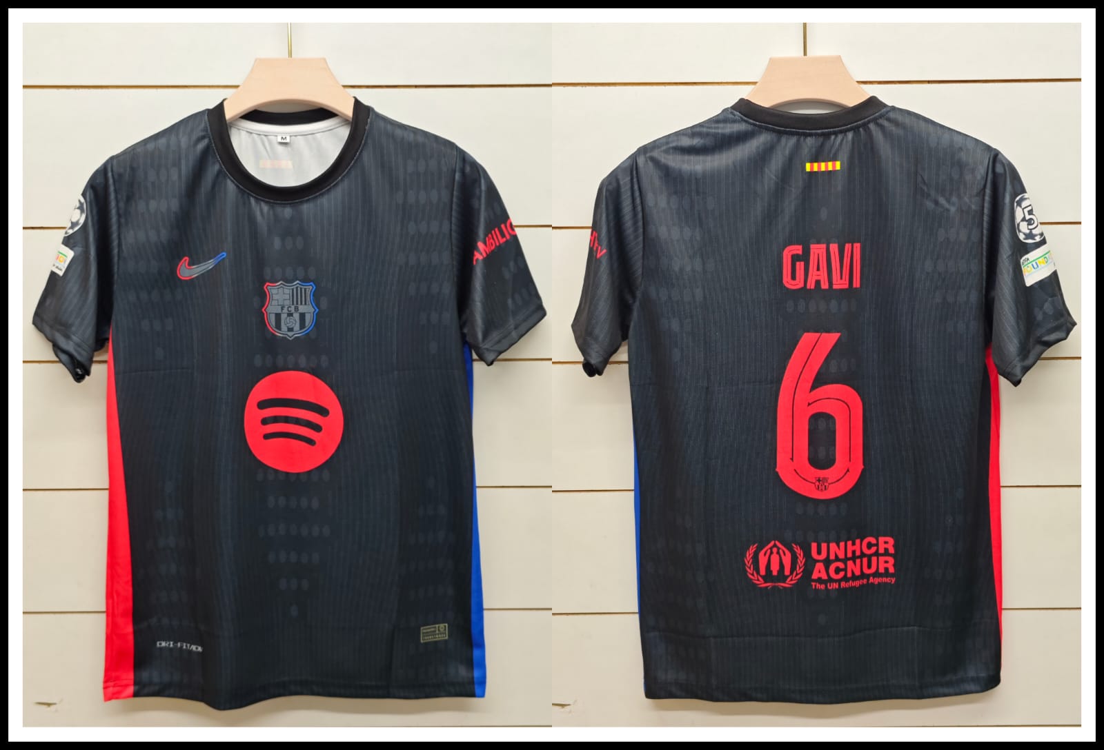 BARCELONA 2024-25 AWAY GAVI BLACK COLOR HALF SLEEVE SUBLIMATION - Elite Sports