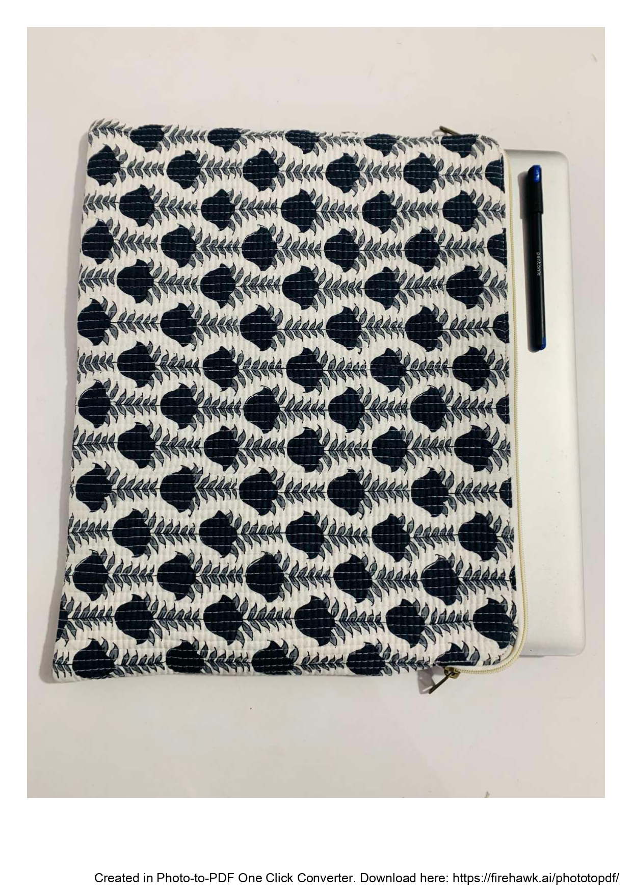 Quilted Laptop Bag 12*16 - HeartFul Craft