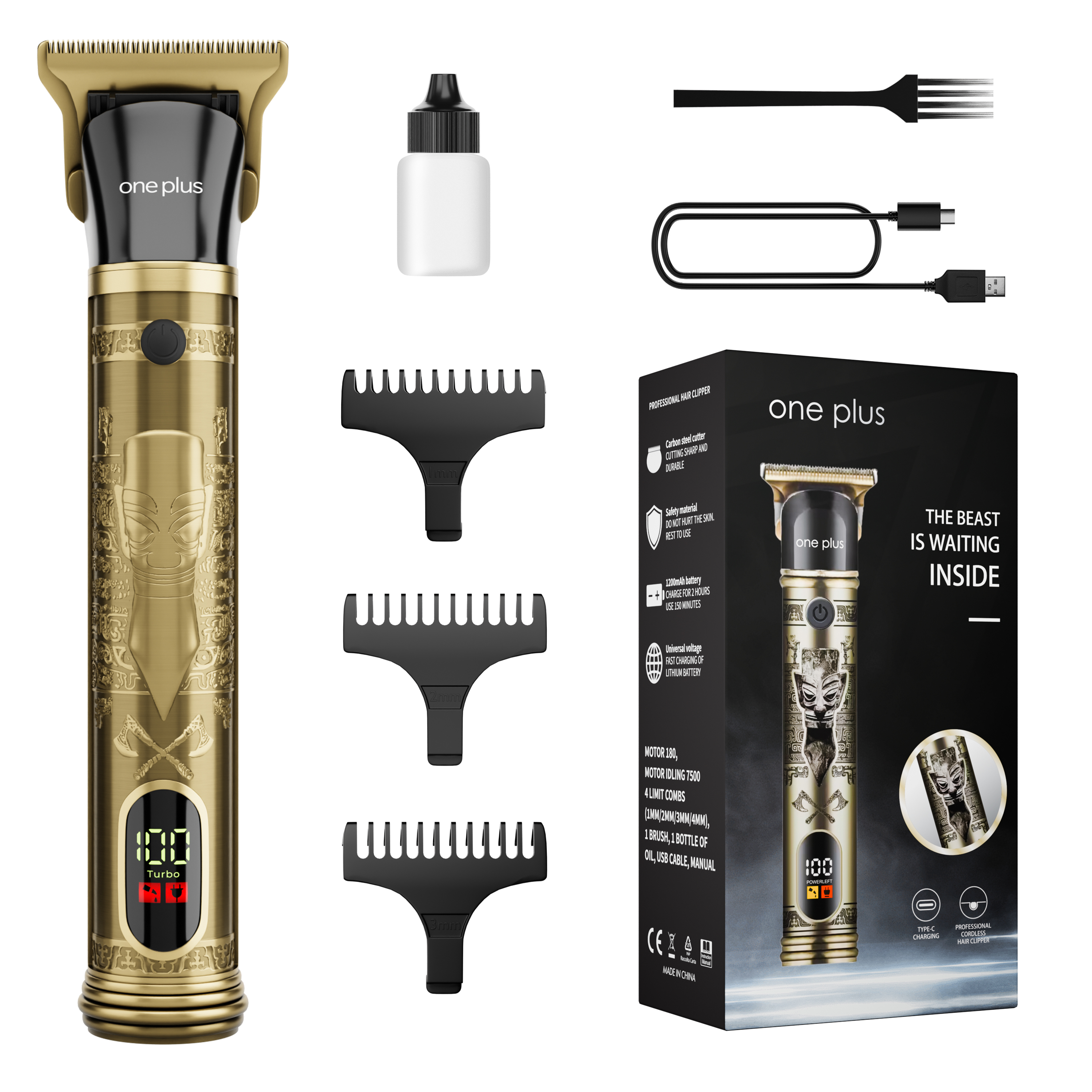 One Plus OP 818 Cordless Professional Metal Body,Led Display With Turbo ...