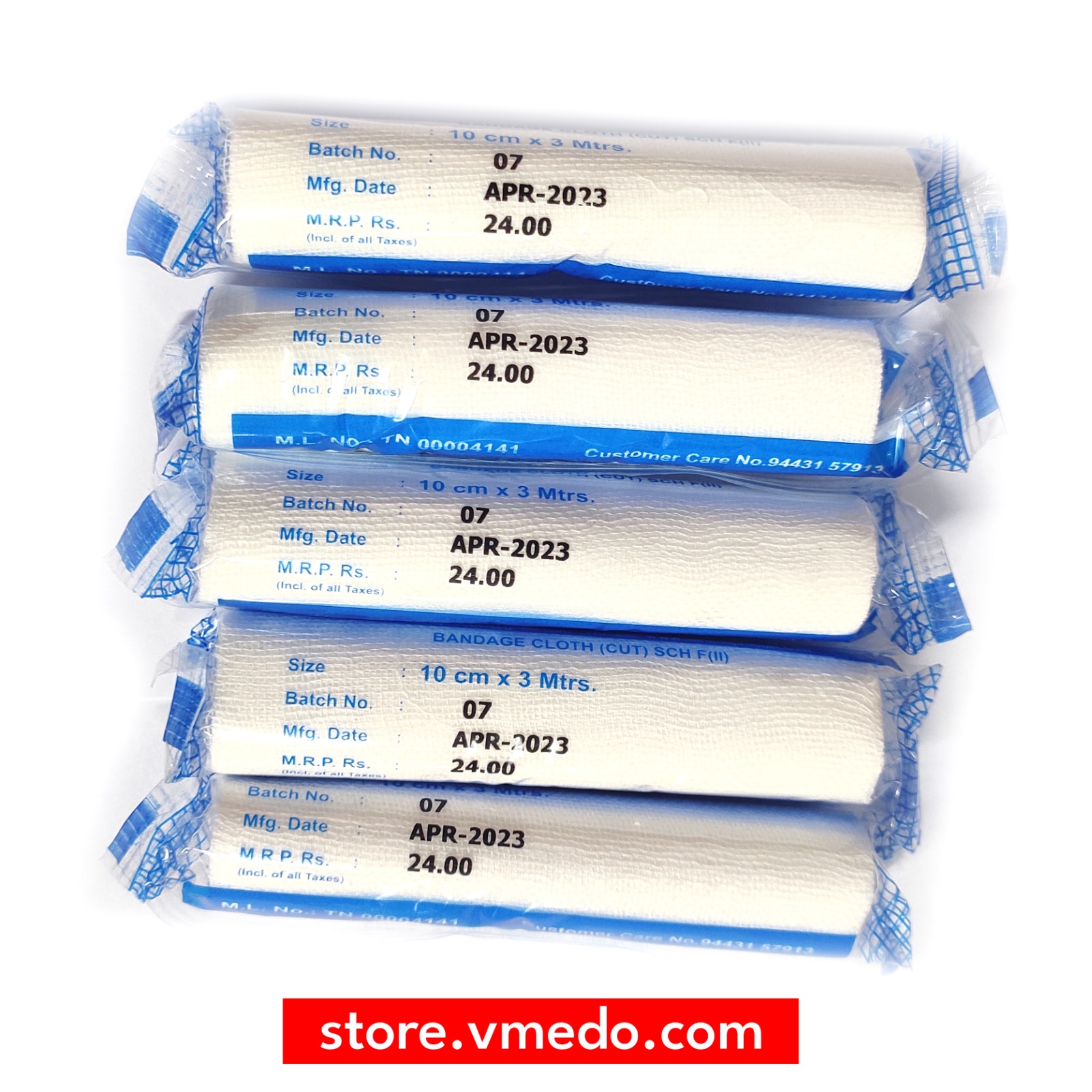 Roller Bandage 10cm x 3m (pack of 10) - VMEDO Store