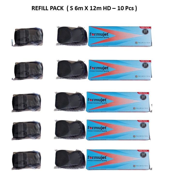 Formujet Refill Pack Ribbon S6 X 12HD Dot Matrix Printer Cartridge (Pack 10) - Pik It Ezy