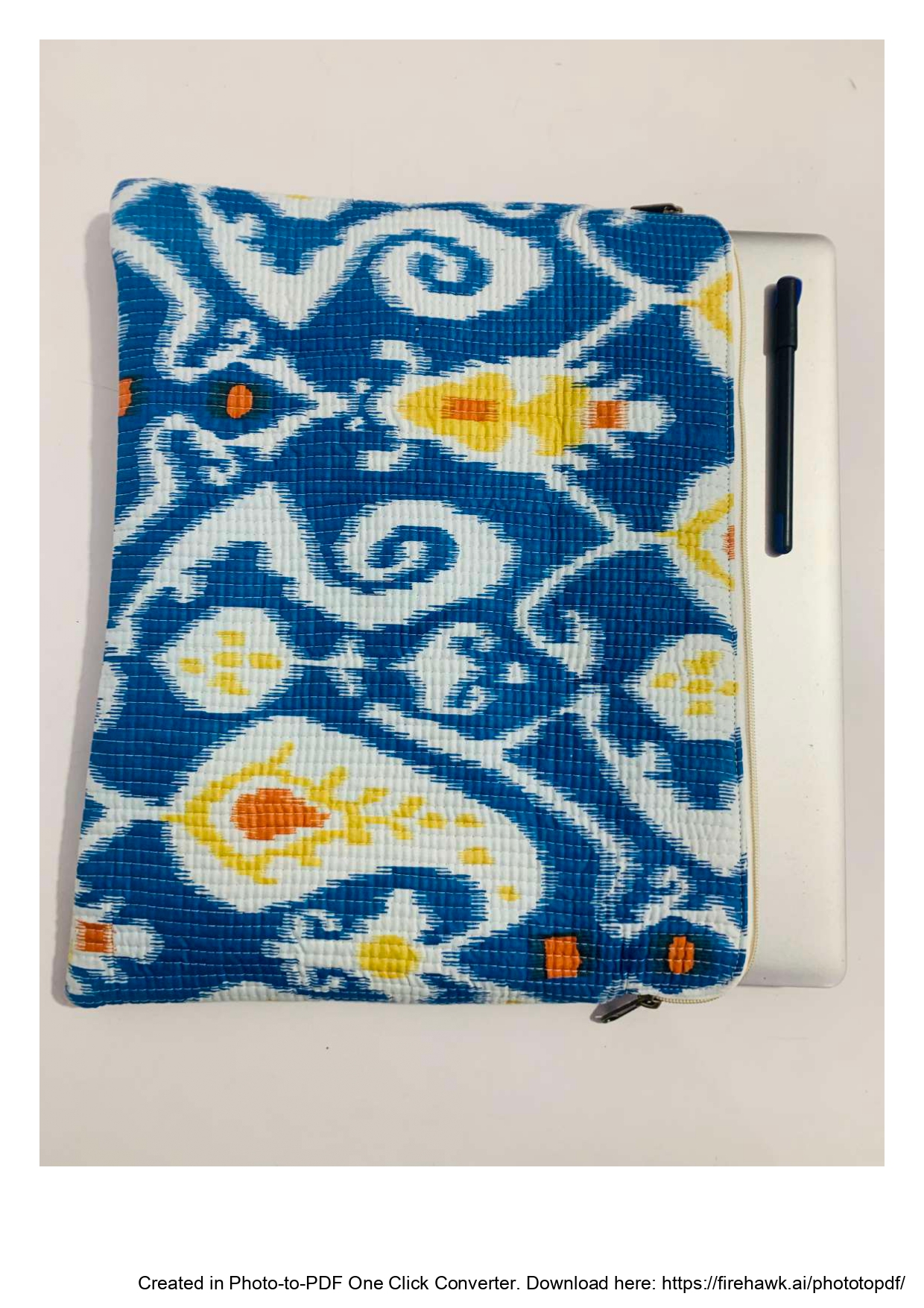 Quilted Laptop Bag 12*16 - HeartFul Craft