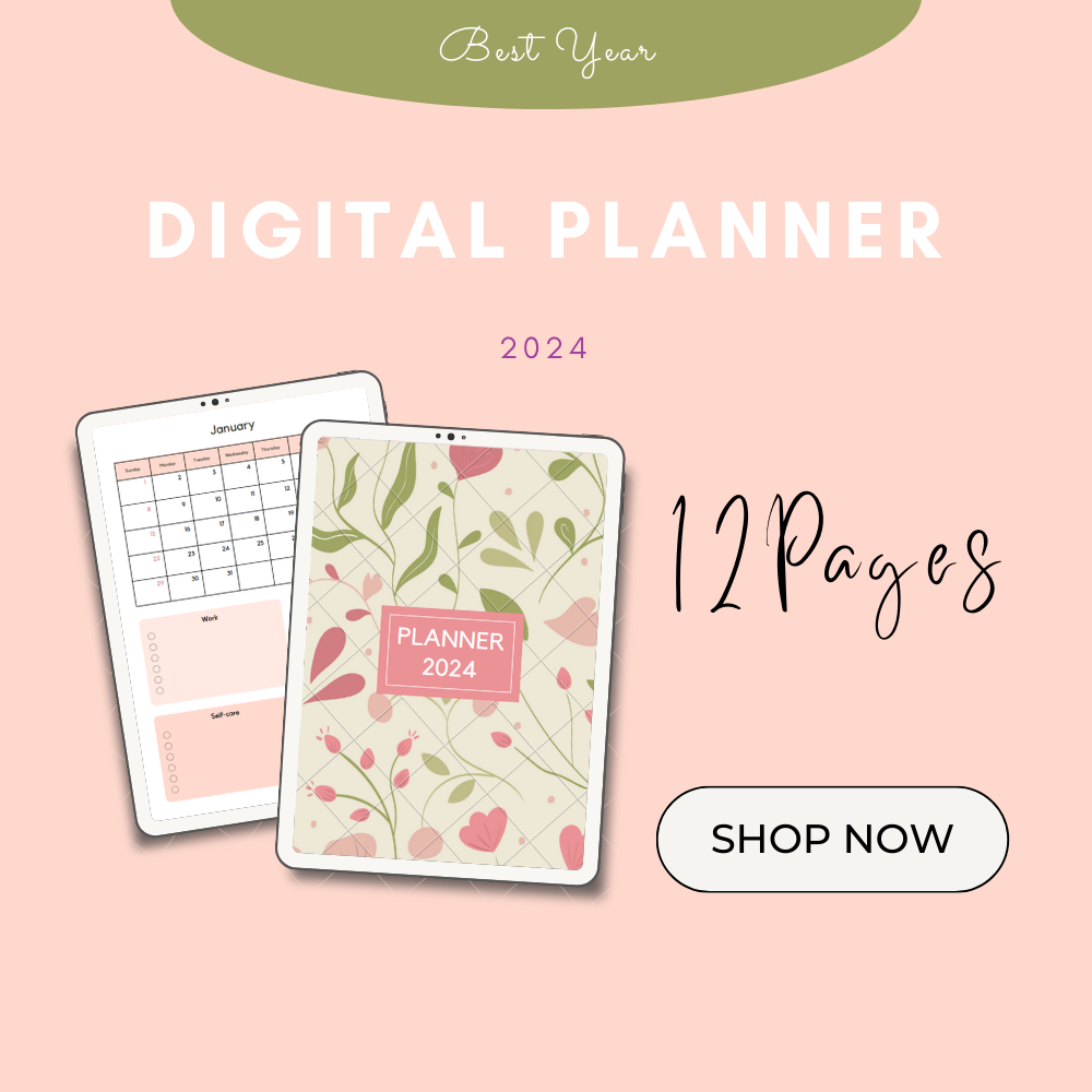 2024 Monthly, weekly, daily and year Planner - 369EBOOKG
