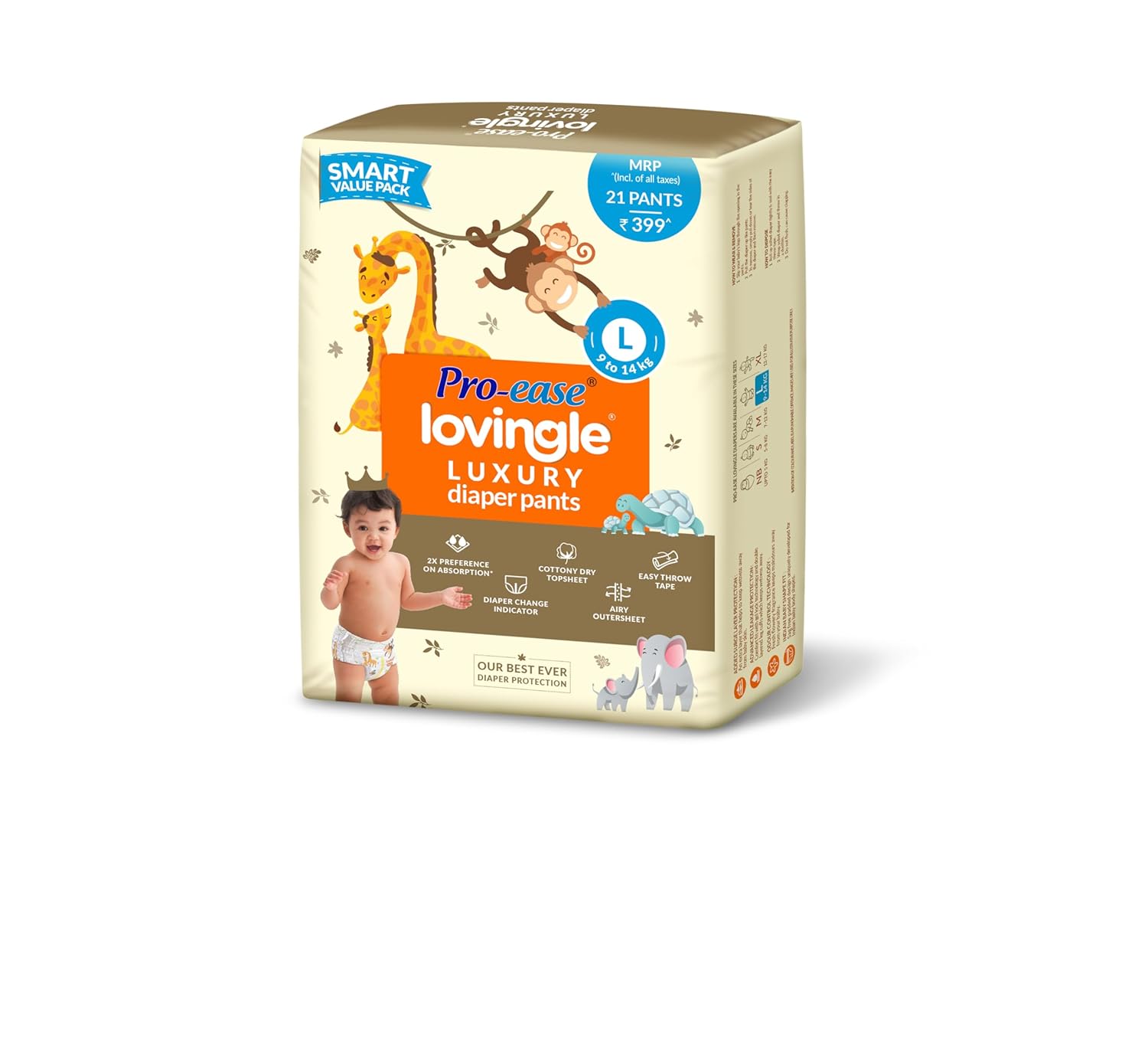 Pro-ease Lovingle Luxury Baby Diaper|Pant Style Diaper for Baby|Diaper ...