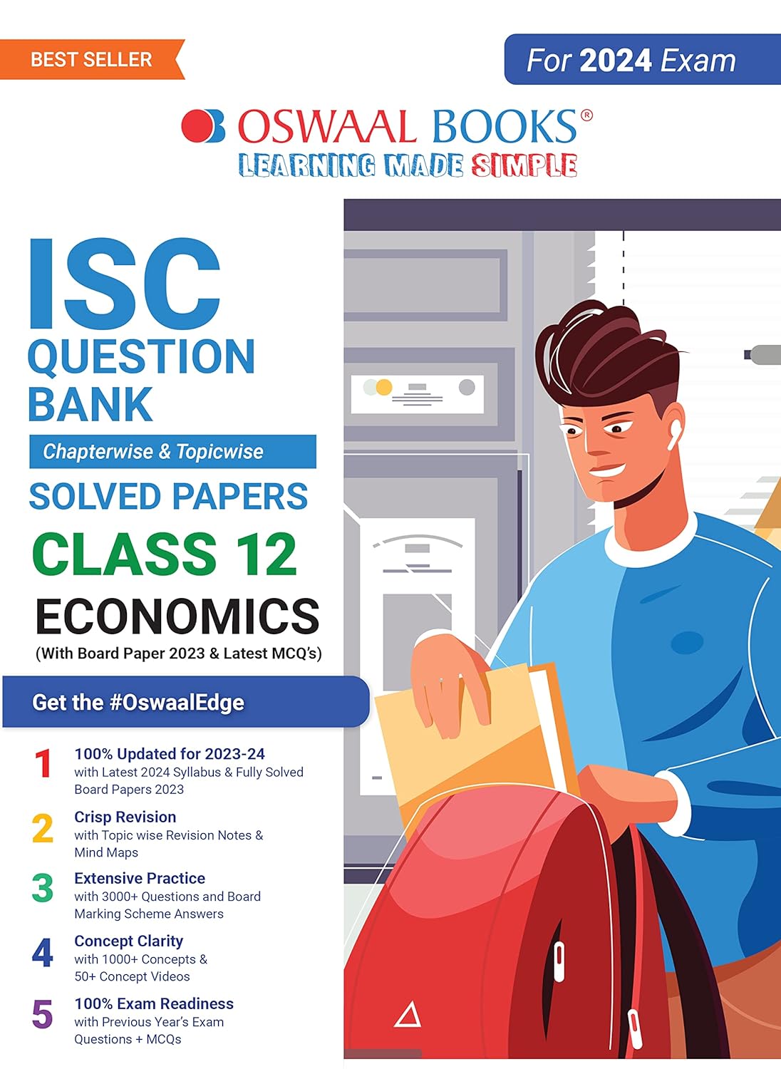 Oswaal ISC Question Bank Class 12 Economics Book (2024 Exam)