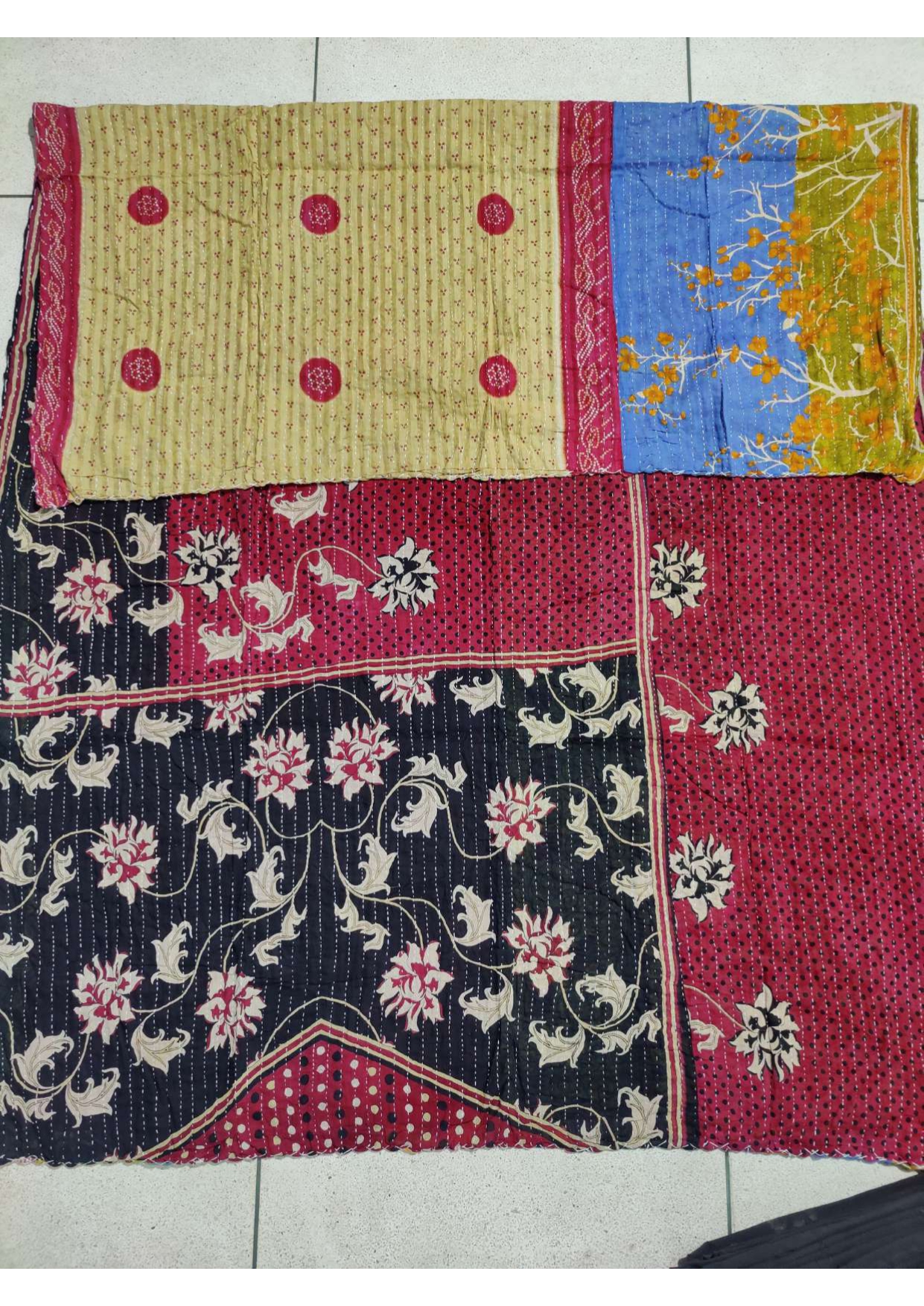 Vintage Kantha Throw - HeartFul Craft