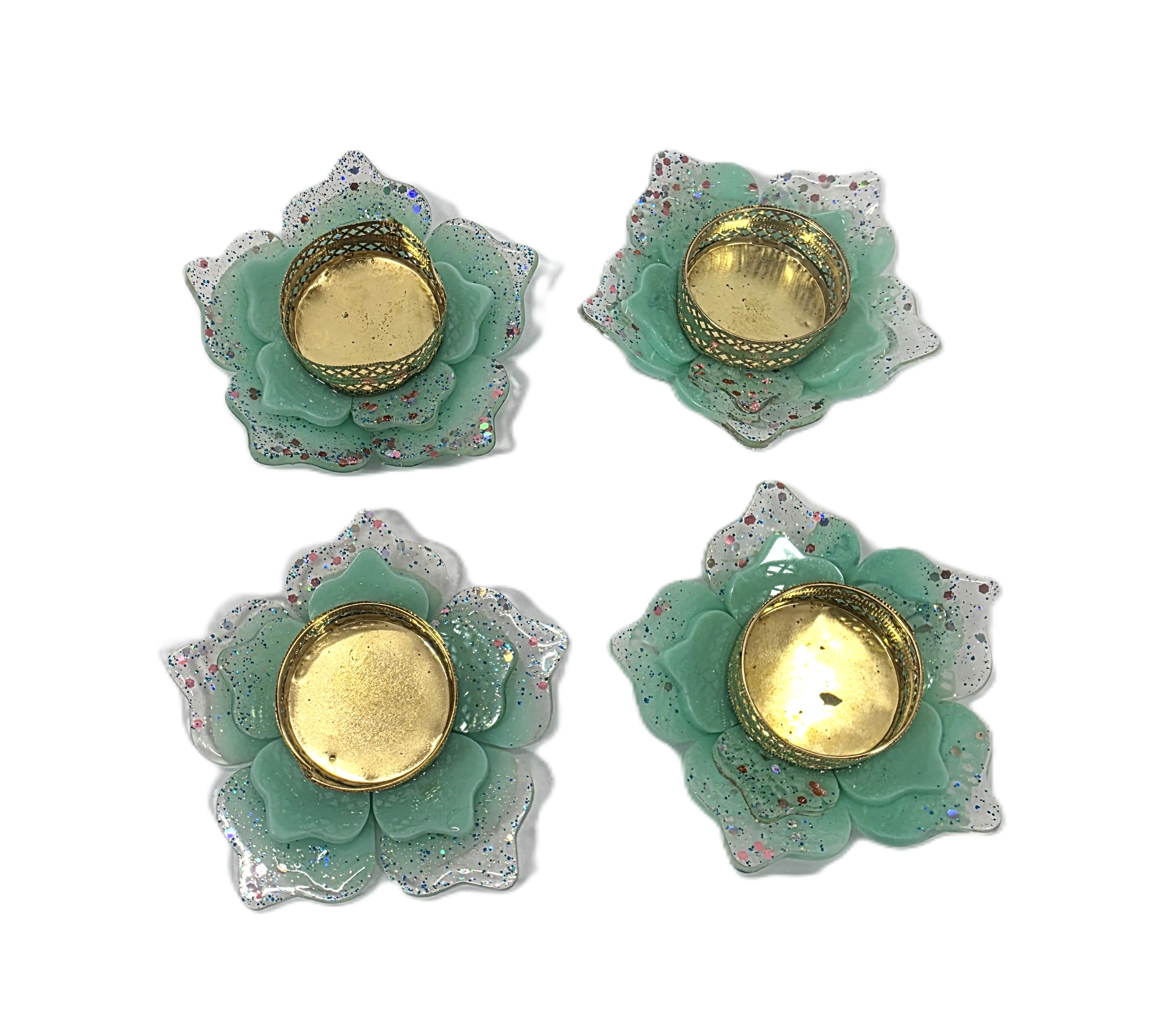 Sea Blue Diya Set - Illuminate Your Space Beautifully