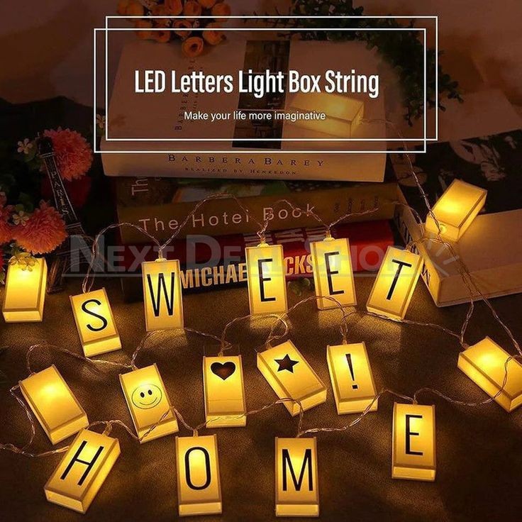 LIGHT LETTER BOX WARM WHITE STRING - SL SHOPPING