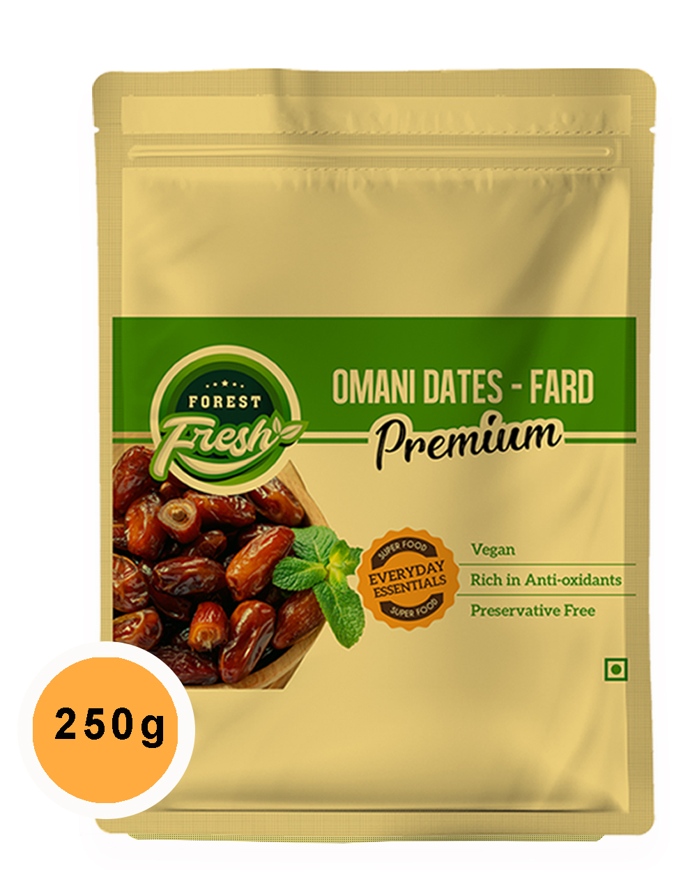 Forest Fresh Premium Omani Dates (Khajoor) - Fard - 250gm - Dry Fruits ...