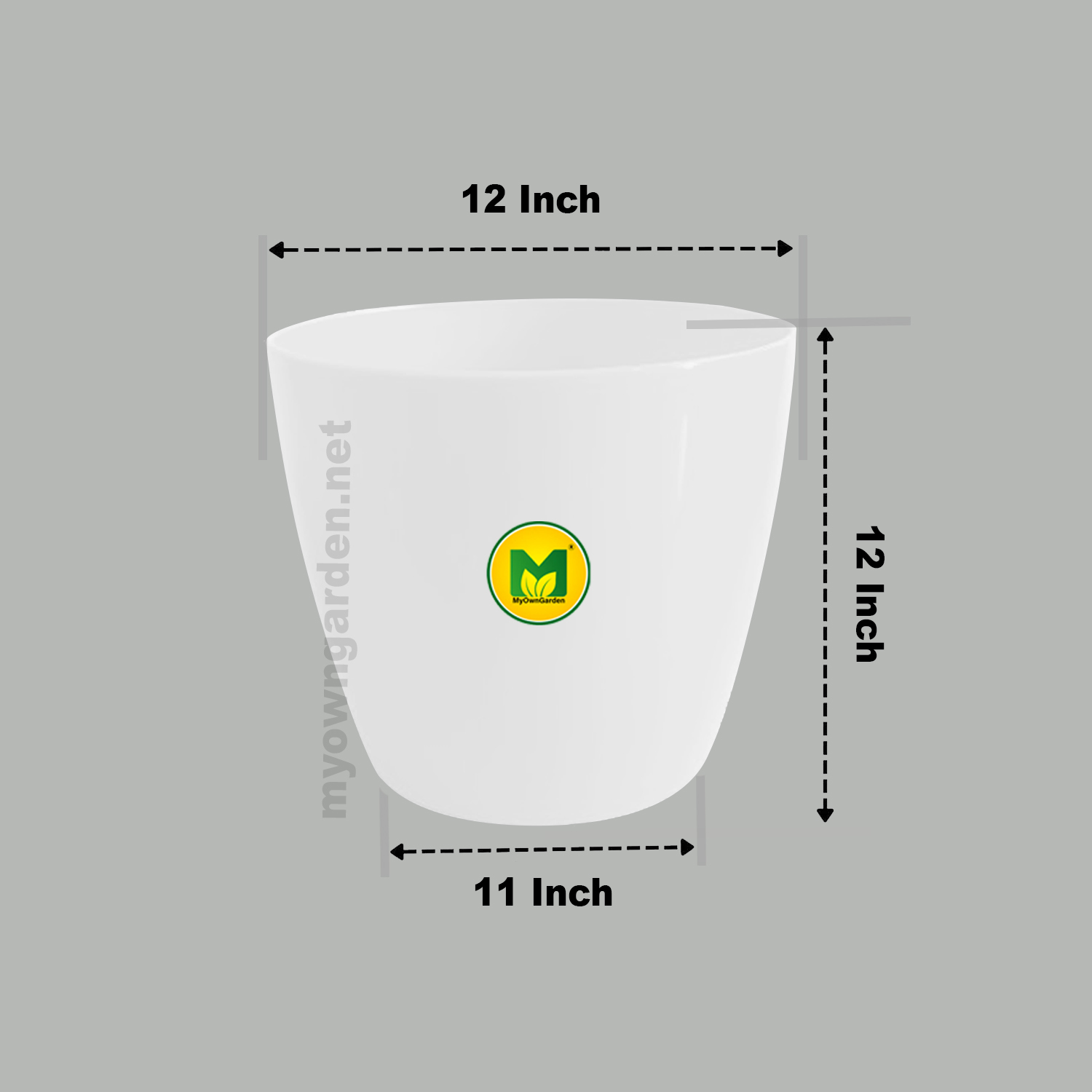 12 Inch Indoor Pot in White - Order Online from MyOwnGarden Chennai