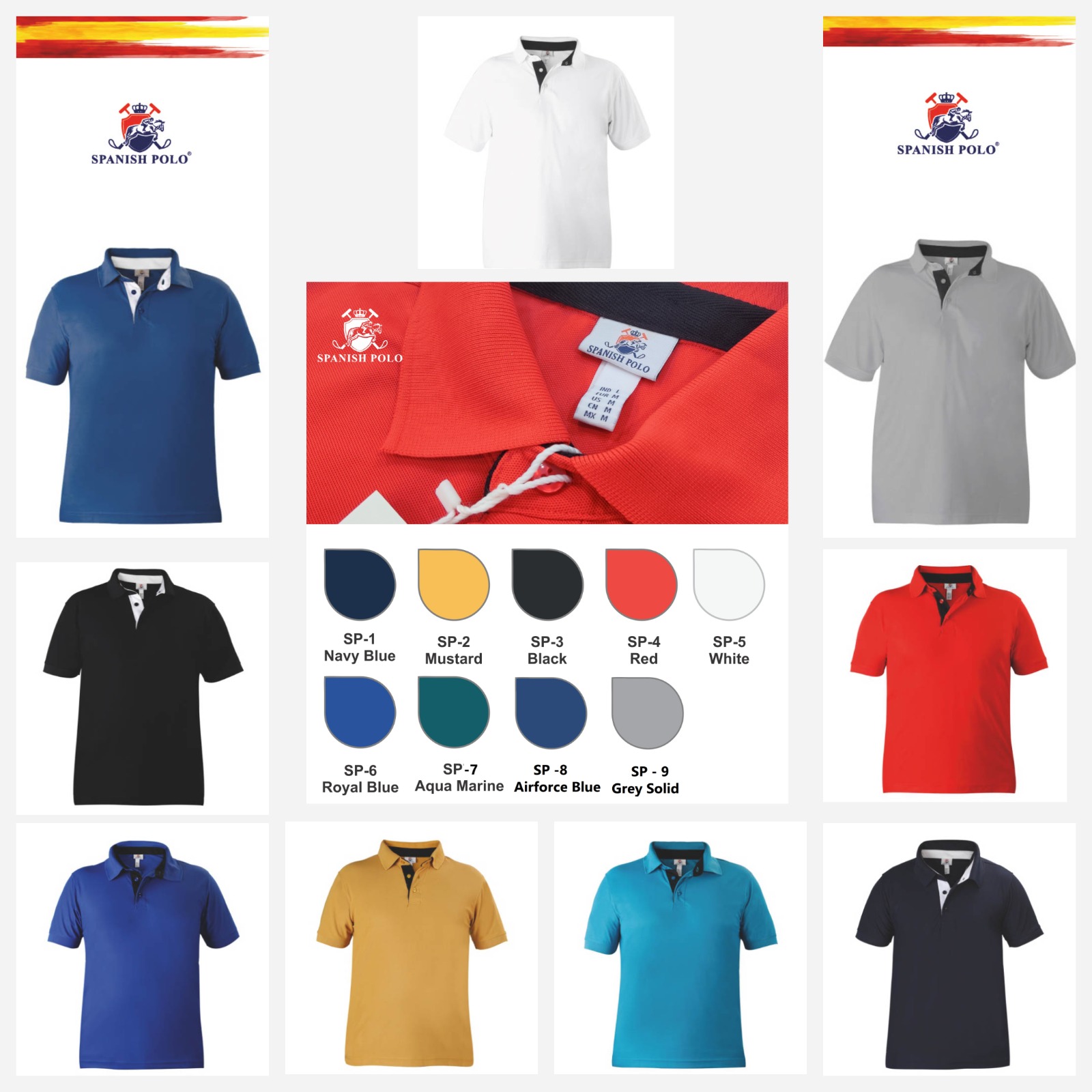 Spanish Polo T Shirts - sapphire online