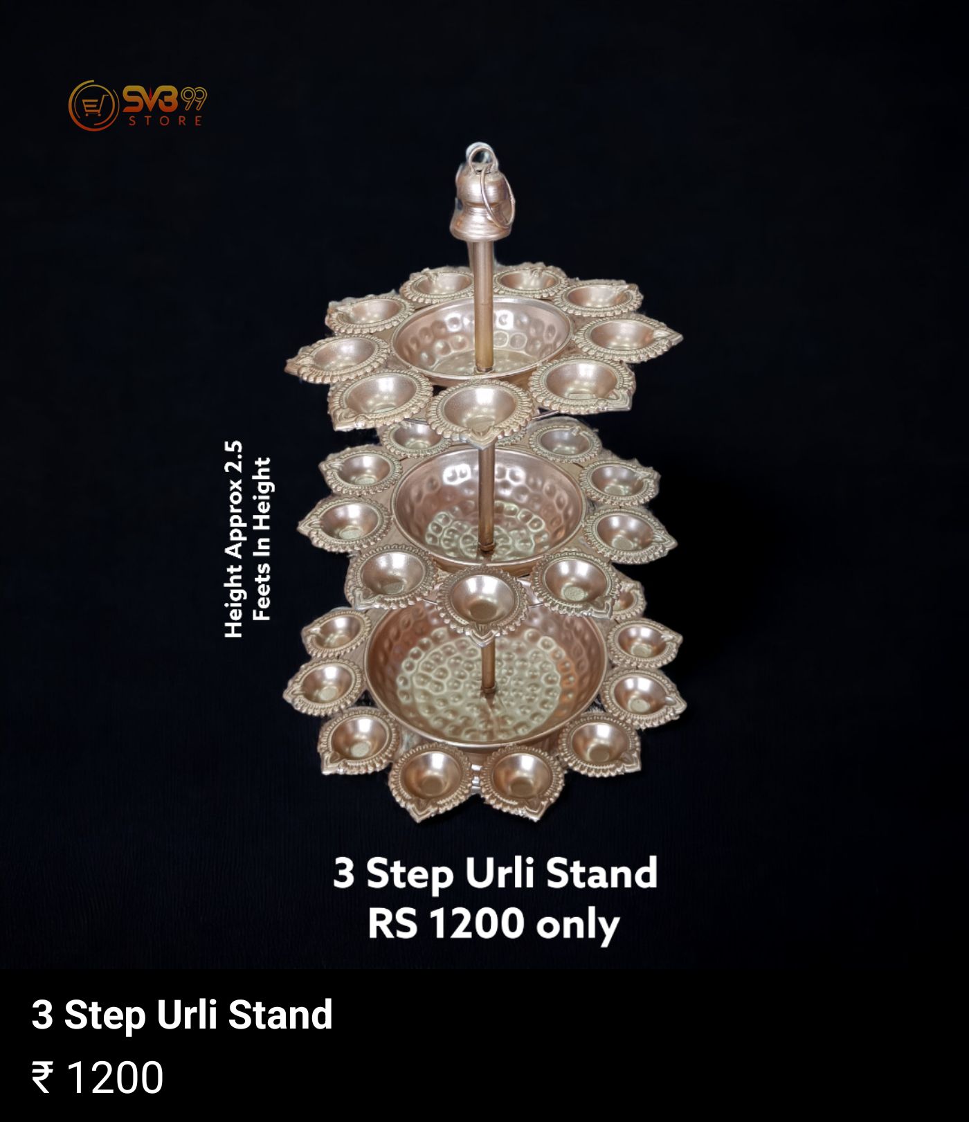 3 Step Urli Deepam Stand - SVB99 Store