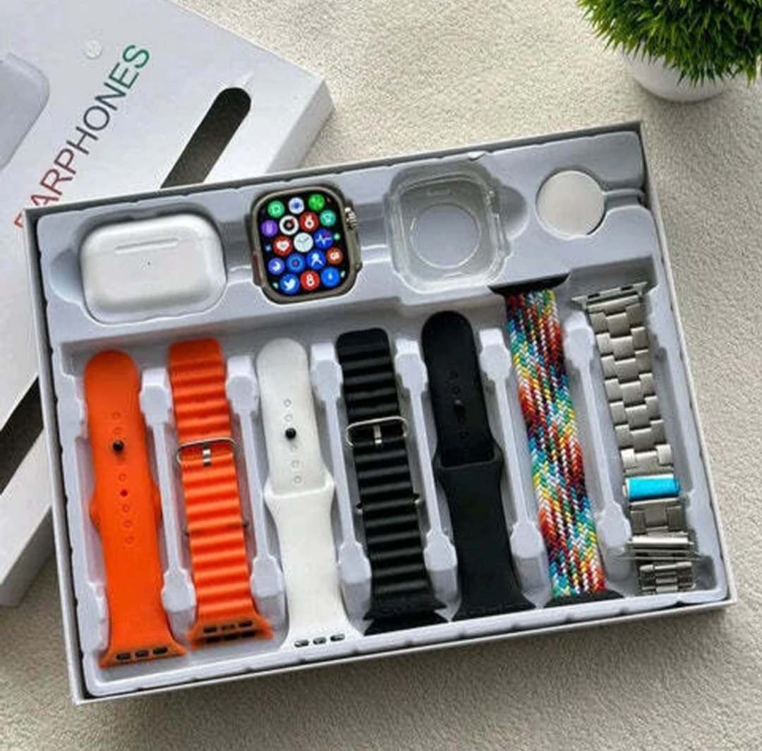 Smart Watch with Earbuds Multi straps - Mobile Accessories