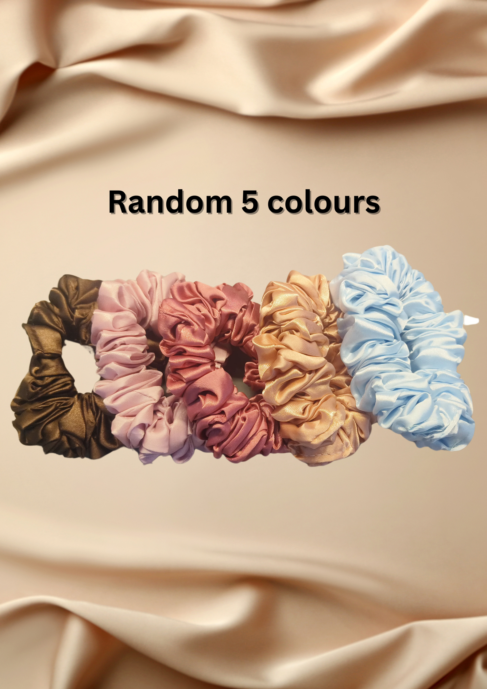 Elegant Satin Scrunchies Combo – Luxe Collection (Set of 5) - Glitzifyy