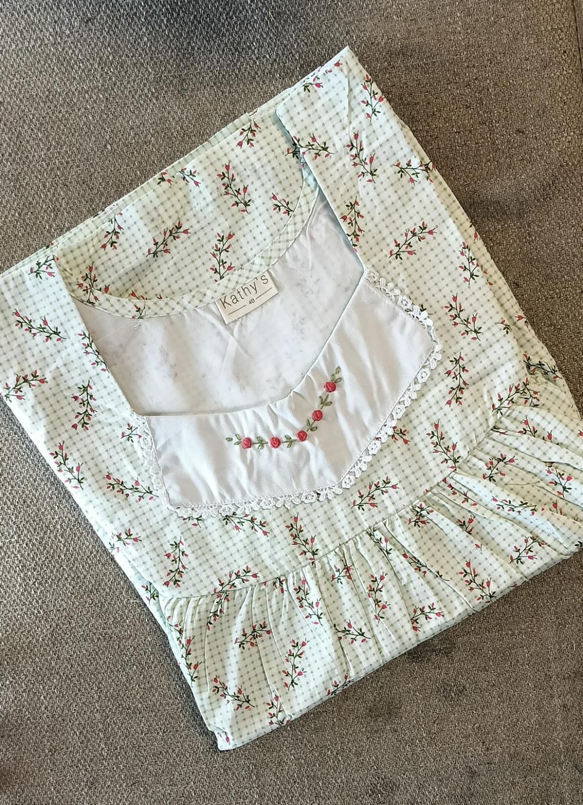 40 SIZE COTTON PLEATED NIGHTY - KATHYS CLOTHING STORE