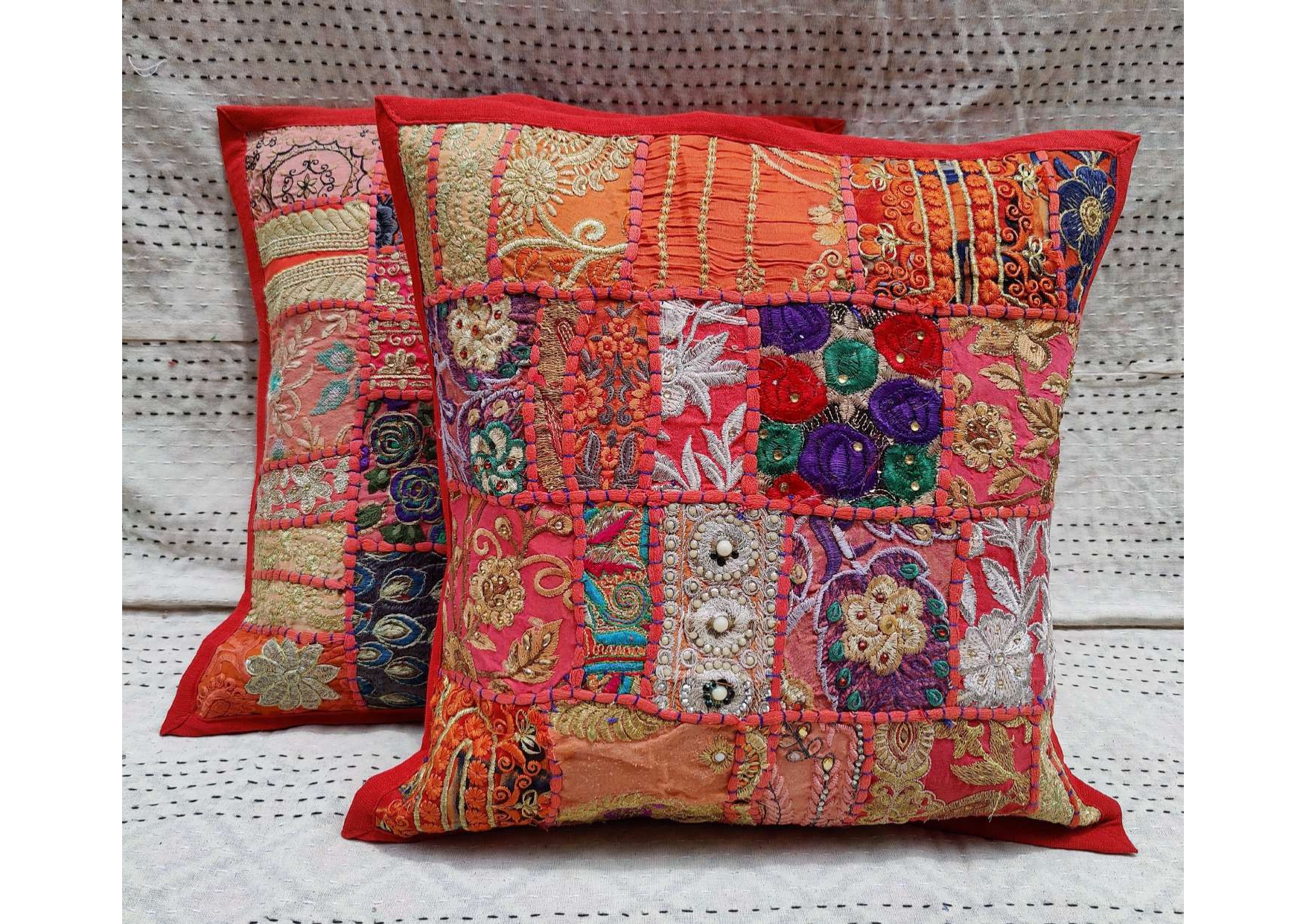 Patch Work Cushion 16*16 - HeartFul Craft